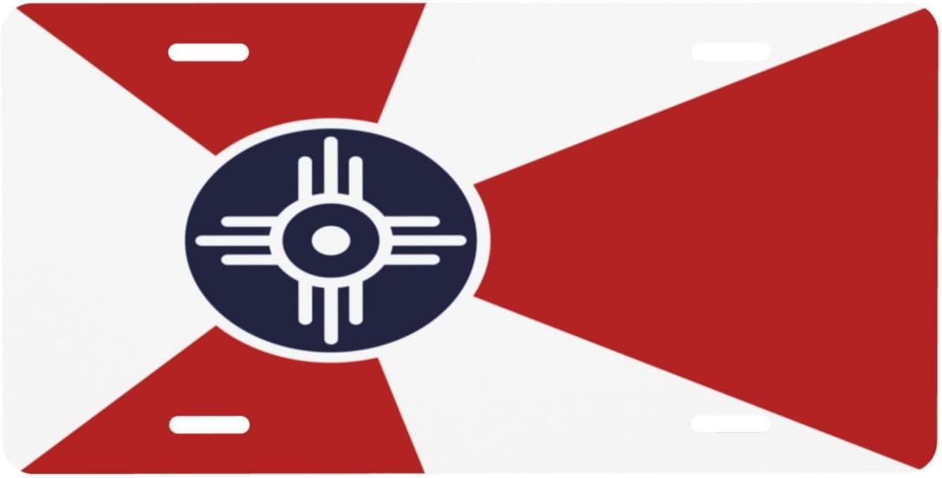 Flag of Wichita Kansas License Plate Novelty Metal Plate Vanity Tag ...