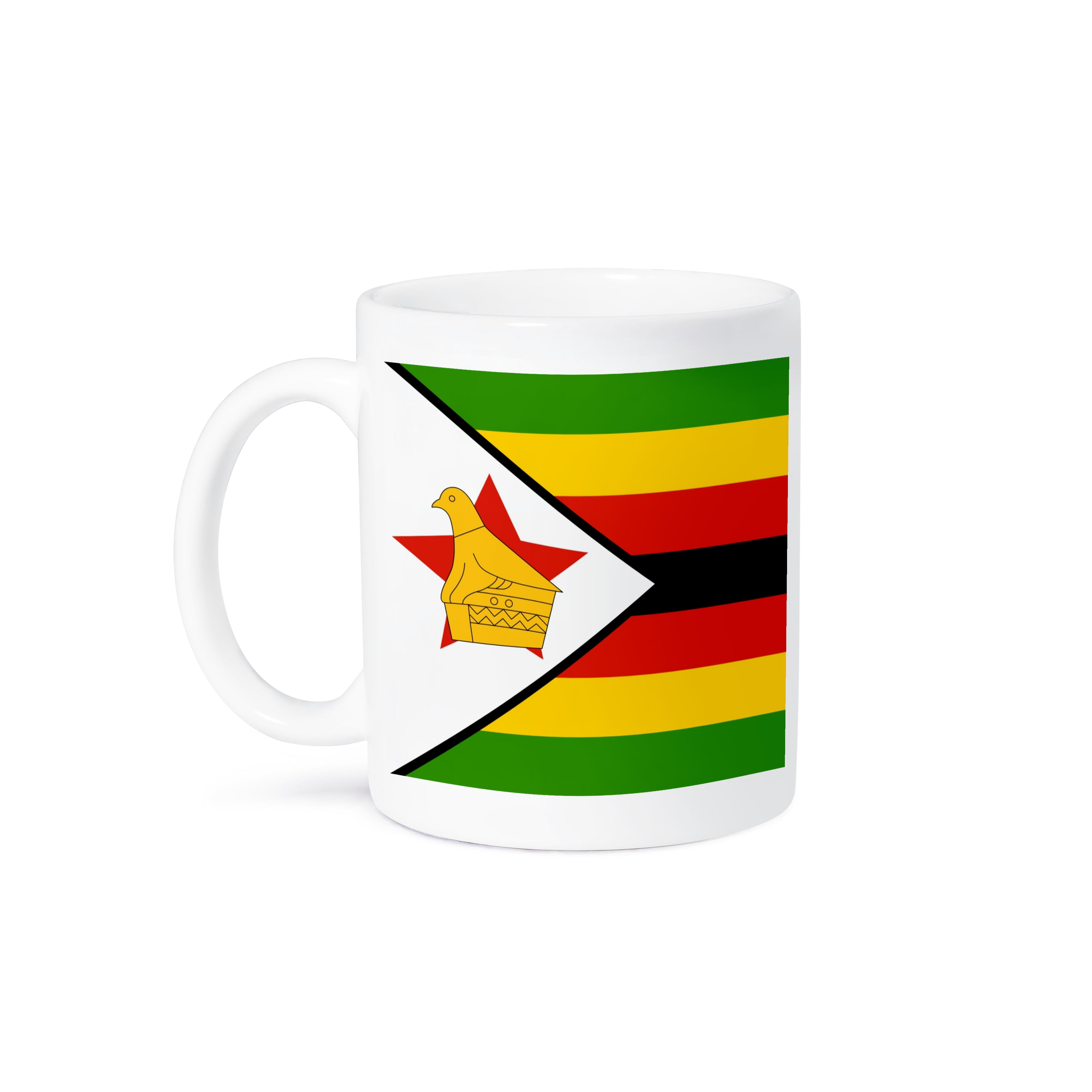 3dRose, Flag of Zimbabwe - Zimbabwean green yellow red black stripes ...