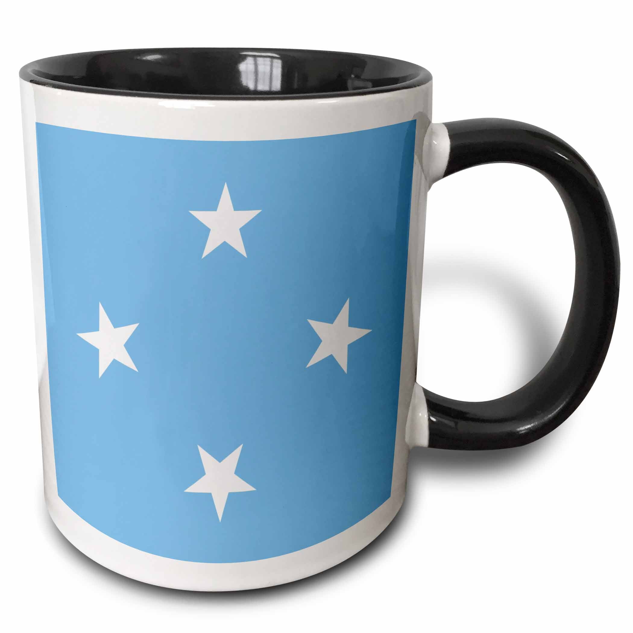 Flag of the Federated States of Micronesia - light blue with four stars ...