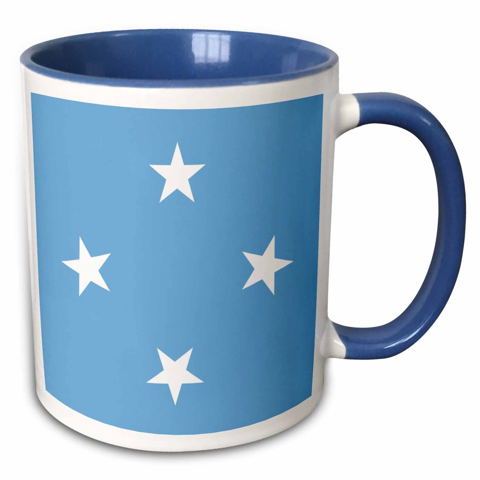 Flag of the Federated States of Micronesia - light blue with four stars ...