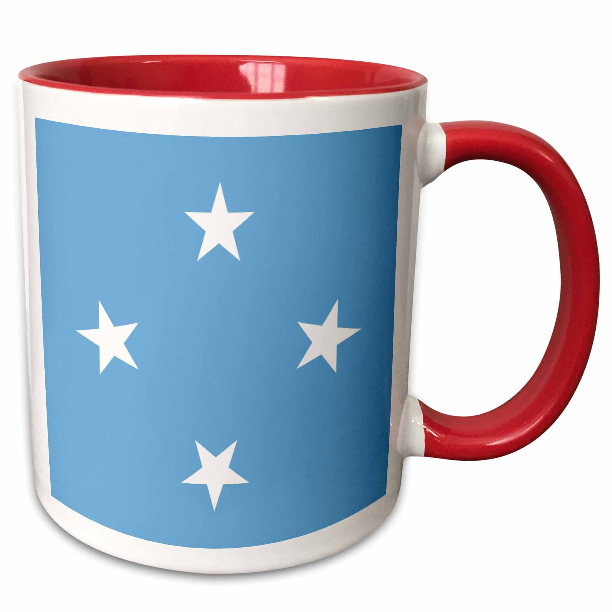 Flag of the Federated States of Micronesia - light blue with four stars ...