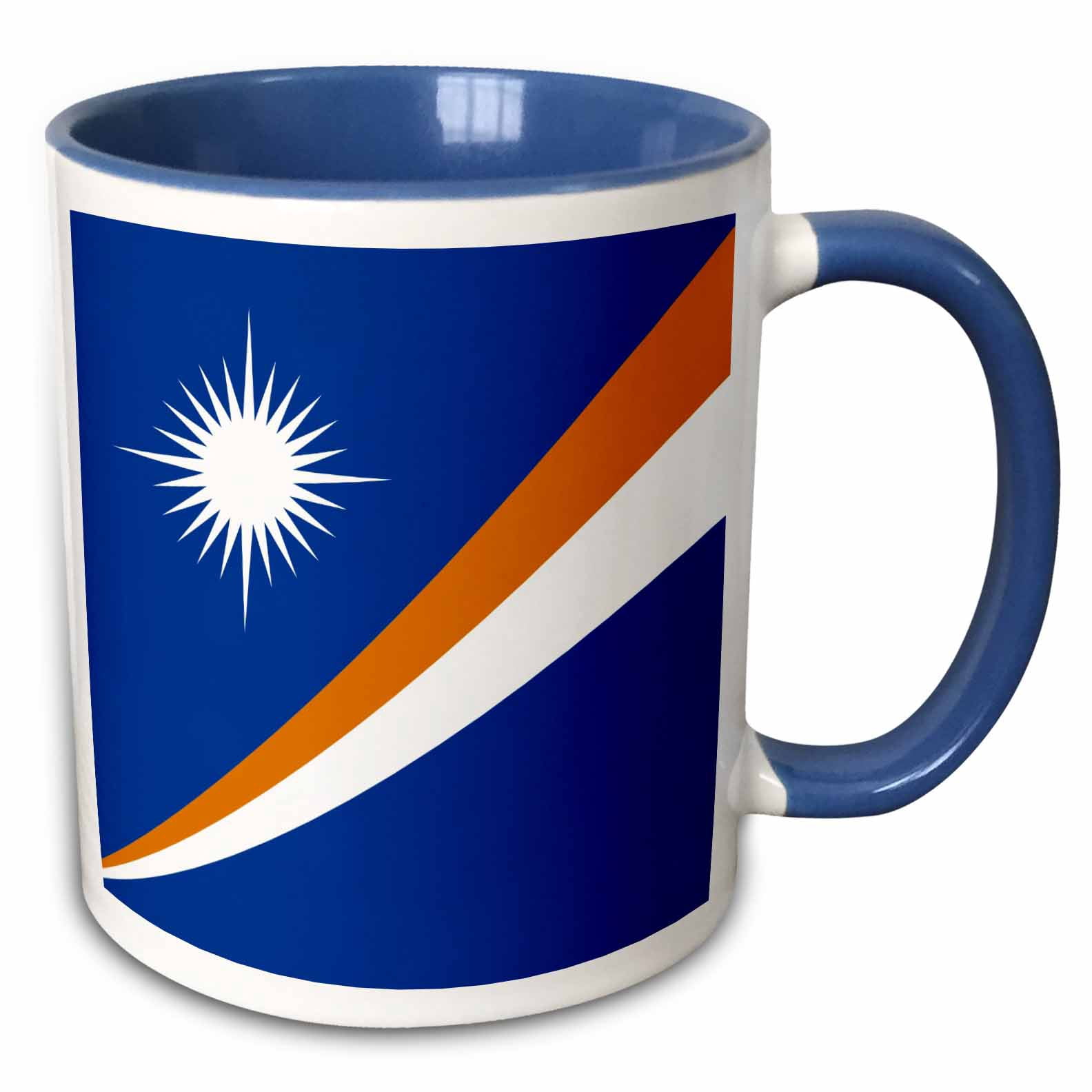 Flag of the Marshall Islands - navy blue orange stripe and white star ...