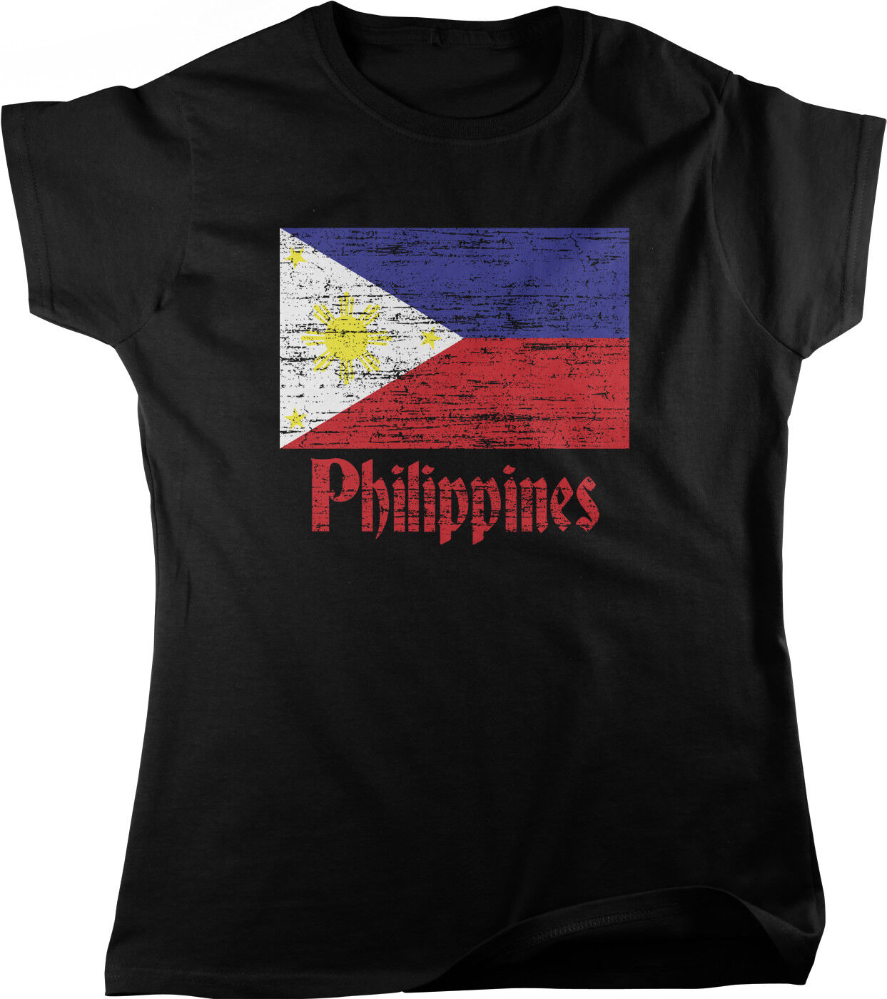 Flag of the Philippines, Filipino Flag, Womens T-shirt - Walmart.com