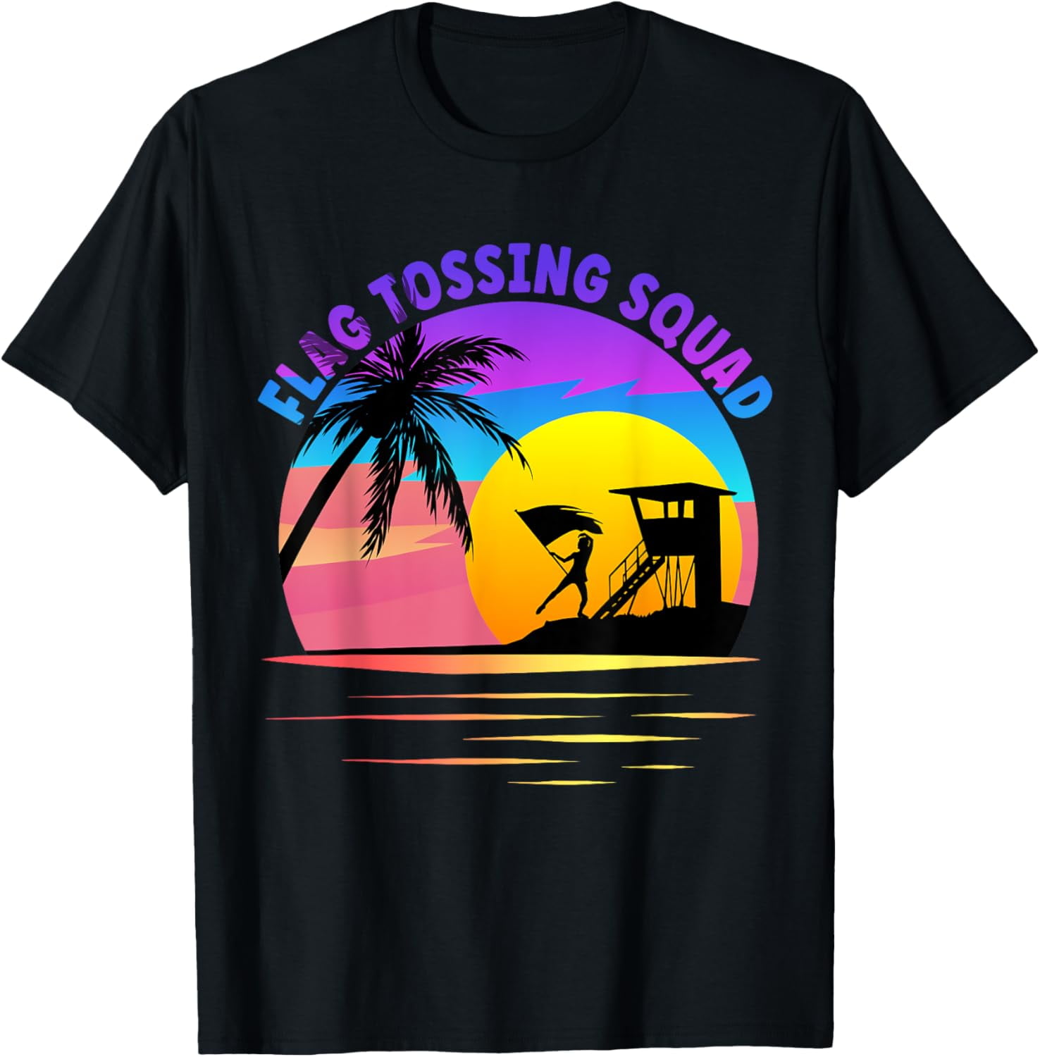 Flag tossing squad beach and palm flag spinning T-Shirt - Walmart.com
