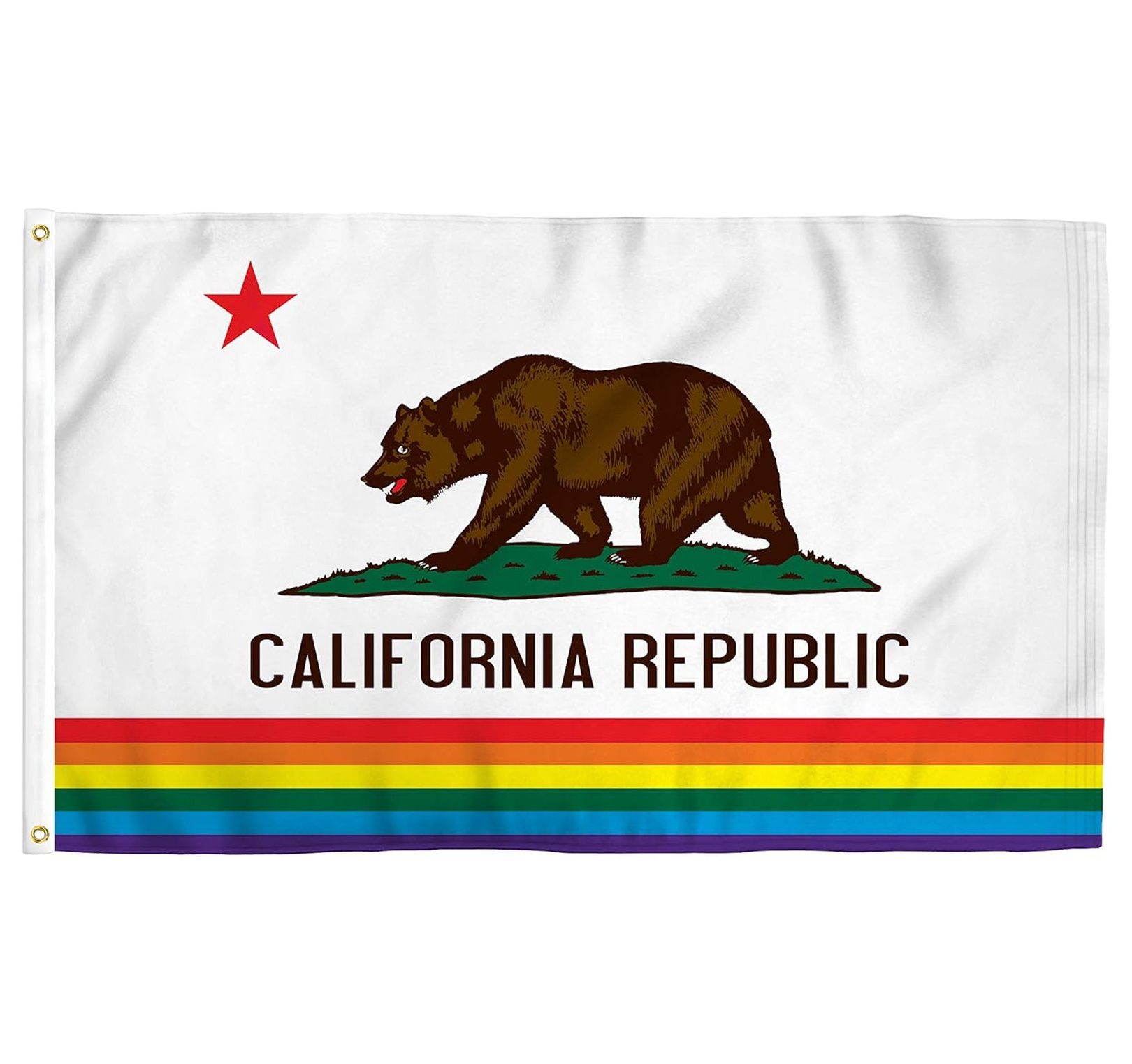 FlagJoint California Rainbow Flag 3x5 Foot LGBTQ+ Cali Pride Flag ...