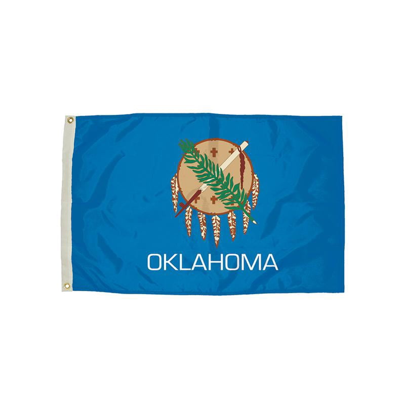 FLAGZONE LLC 3X5 NYLON OKLAHOMA FLAG HEADING & GROMMETS - Walmart.com