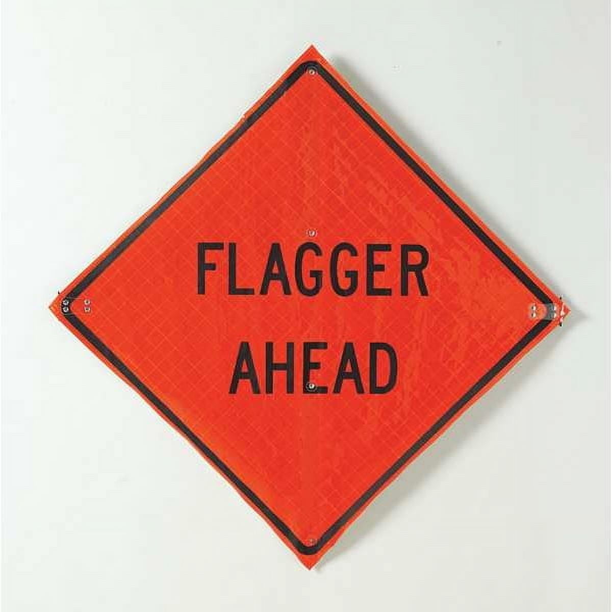 Flagger Ahead Traffic Sign,36" x 36" - Walmart.com