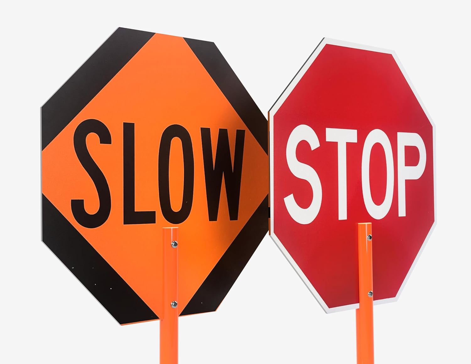 Flagger Helper 24" Stop/Slow Paddle with Engineer Grade Sheeting and ...