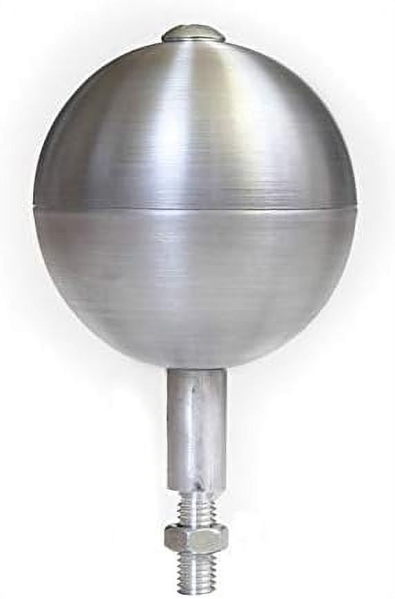 Flagpole Ball Ornament - Flag Pole Topper - 5" Ball with 1/2'’ Aluminum ...