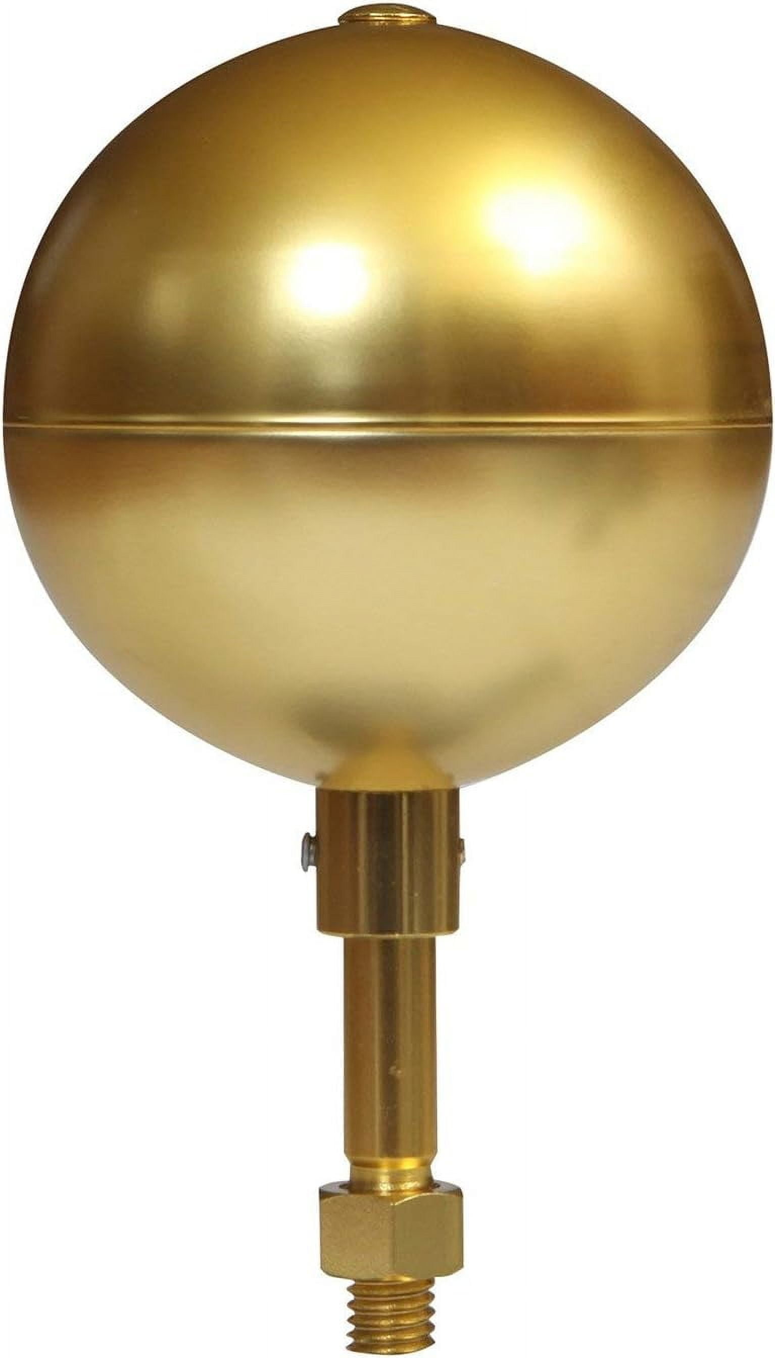 Flagpole Ball Ornament - Flag Pole Topper - 6" Ball with 1/2" Aluminum ...