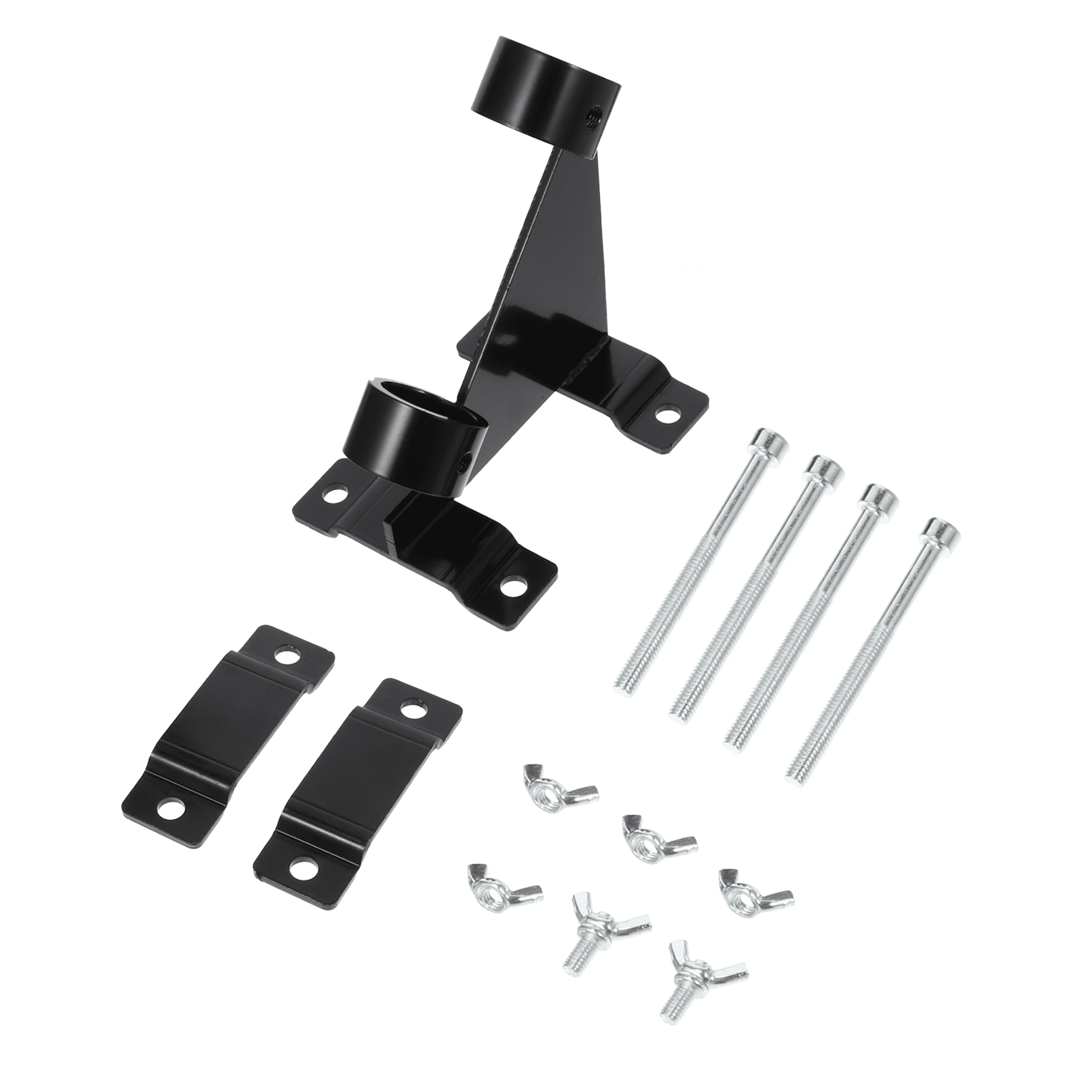 Flagpole Bracket Wall Hanging Base Holder Railing Boat Poles Black ...