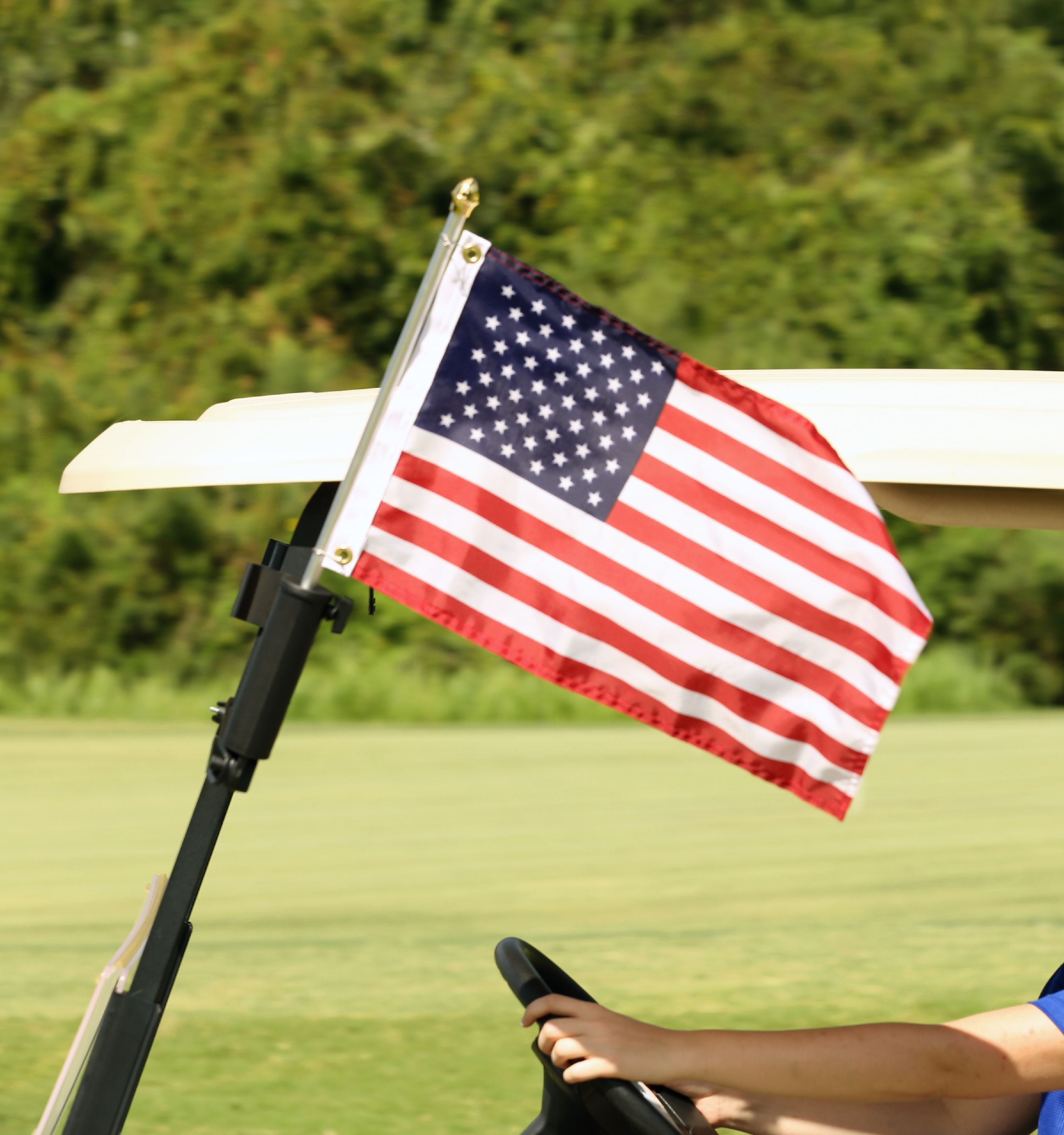 Flagpole To Go Golf Cart Flagpole, Multi-Position Bracket, Fits Frames ...