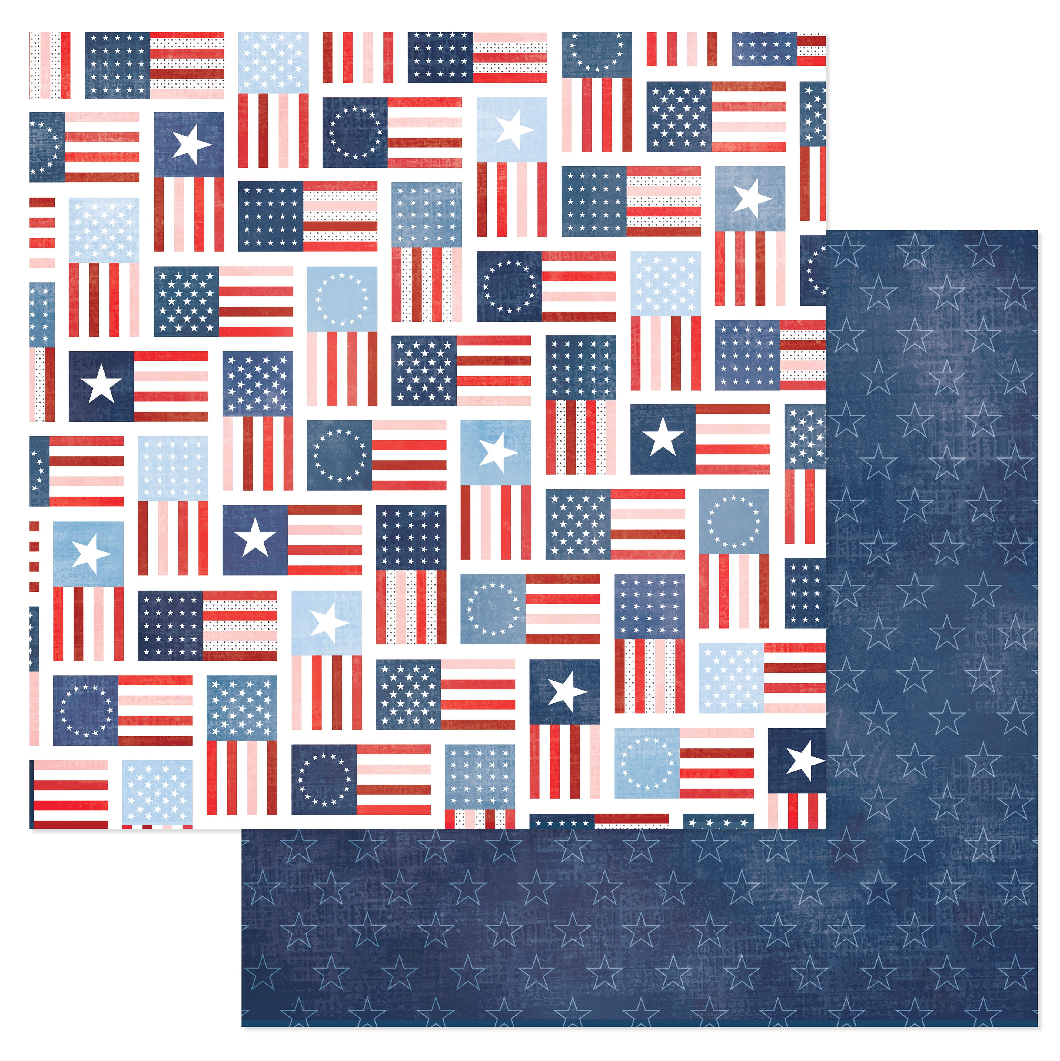Flags And Frills Double-Sided Cardstock 12"X12"-Quilted Glory - Walmart.com