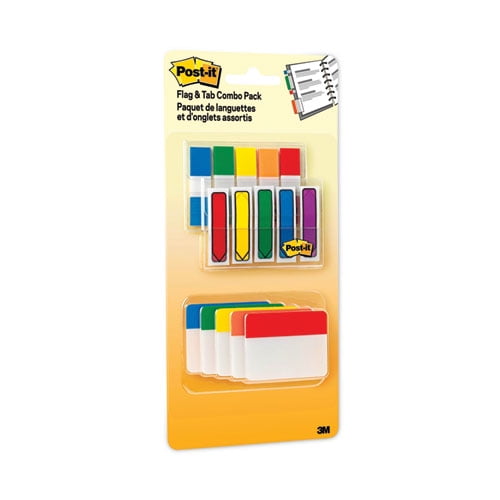 Flags And Tabs Combo Pack, Assorted Primary Colors, 230/pack | Bundle ...