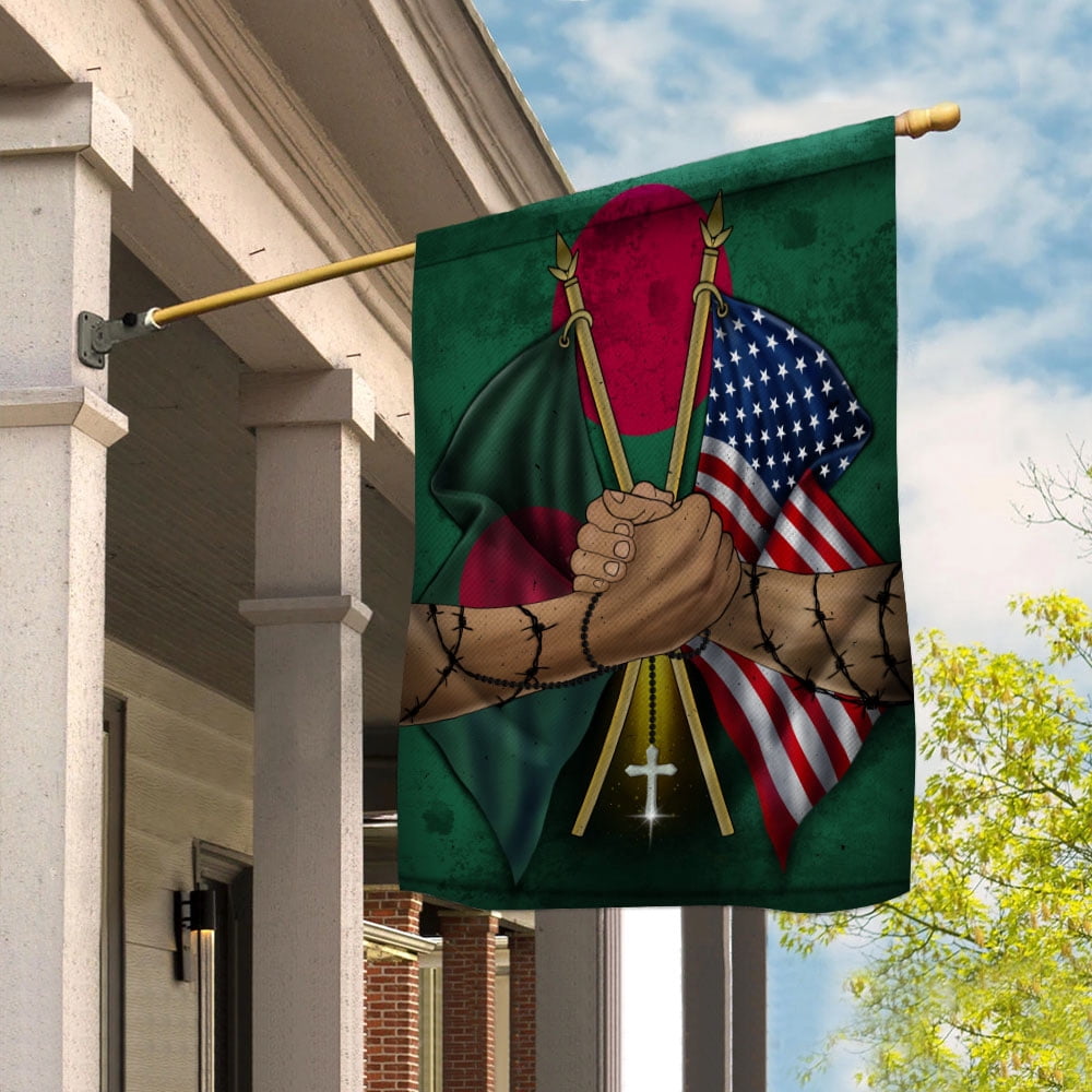 Flags Bangladeshi Handshake American Flag Friendship USA Bangladesh ...