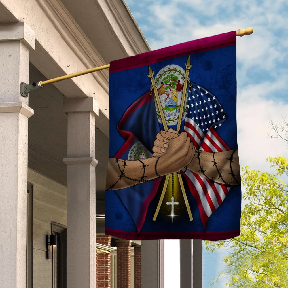 Flags Belizean Handshake American Flag Friendship USA Belize Belizean ...