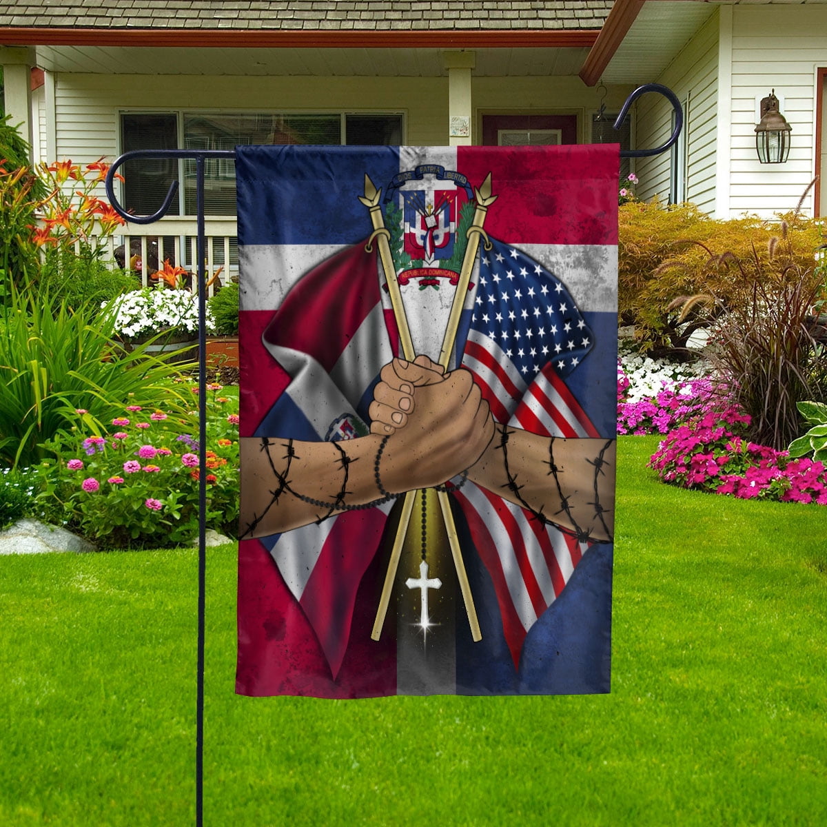 Flags Dominican Handshake American Flag Friendship USA Dominican ...
