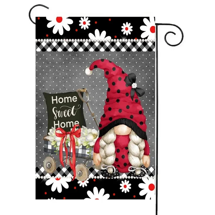 Flags Galore Lady Bug Gnome Garden Flag W - Walmart.com