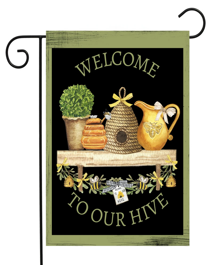 Flags Galore Welcome To Our Hive House Flag Garden Flag W - Walmart.com