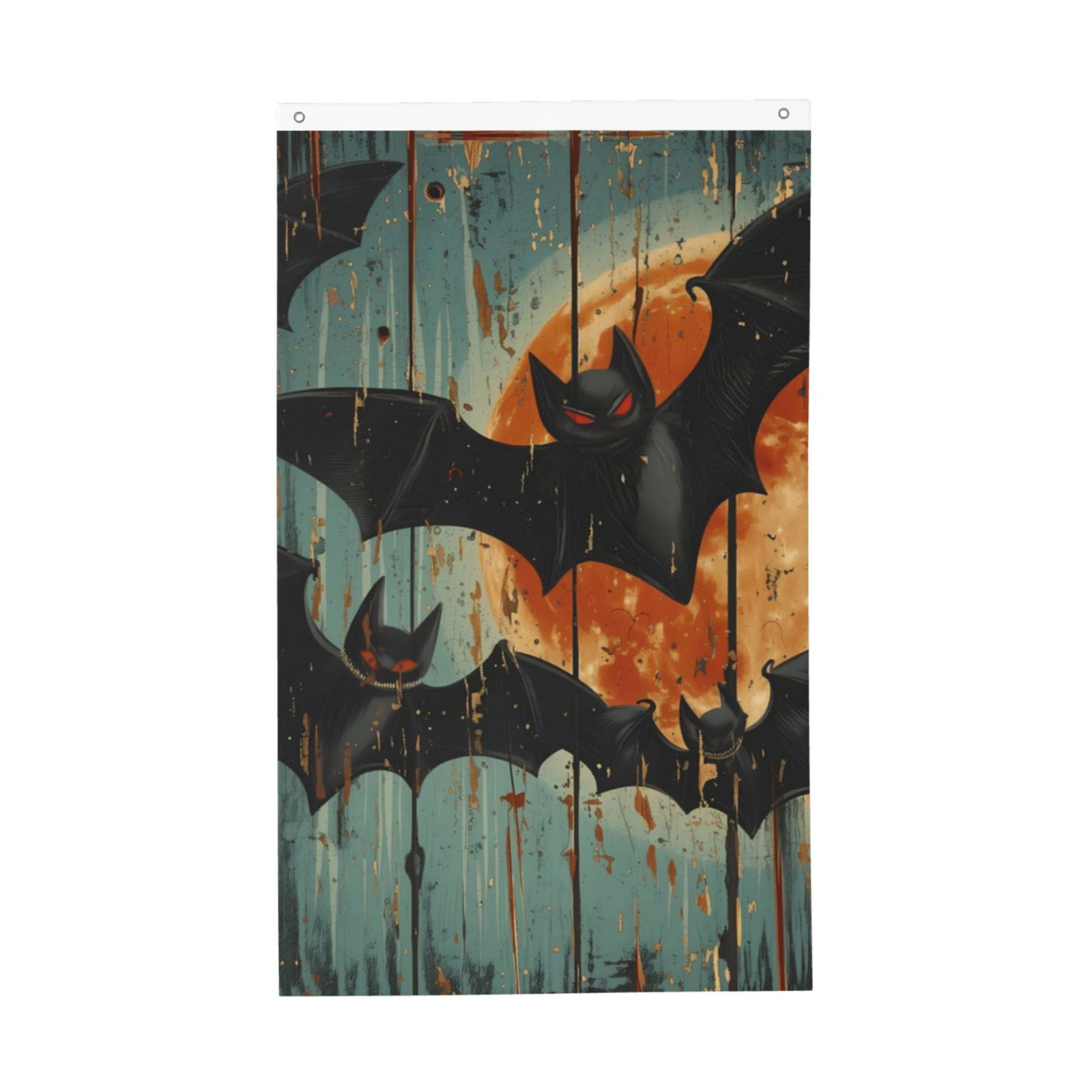 Flags - Halloween Bats Full Moon 3x5 Ft Double Sided Yard Flags With ...