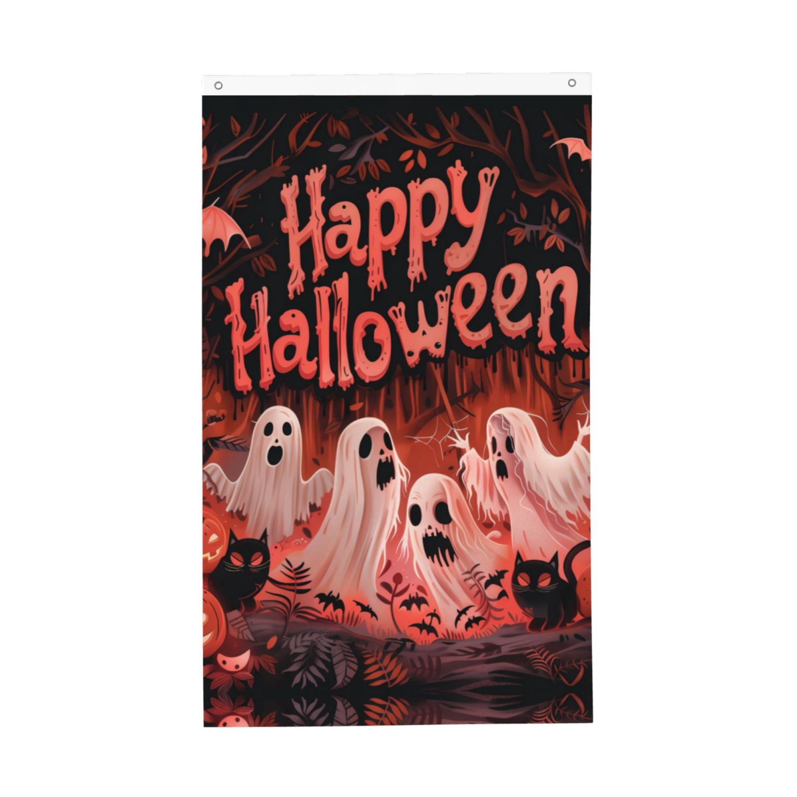Flags - Halloween Happy Ghost Pink 3x5 Ft Double Sided Yard Flags With ...