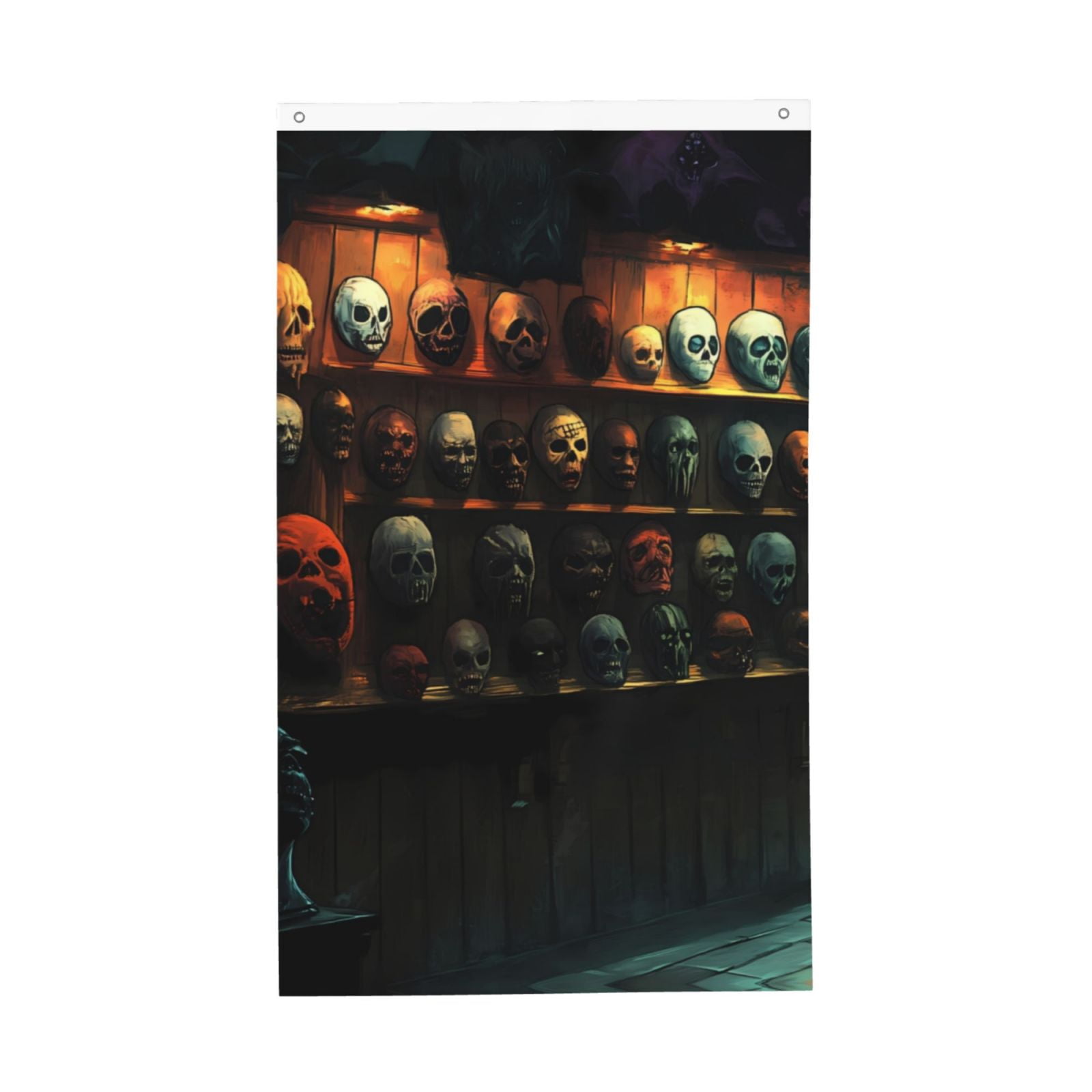 Flags - Halloween Mask Wall 3x5 Ft Double Sided Yard Flags With Grommet ...