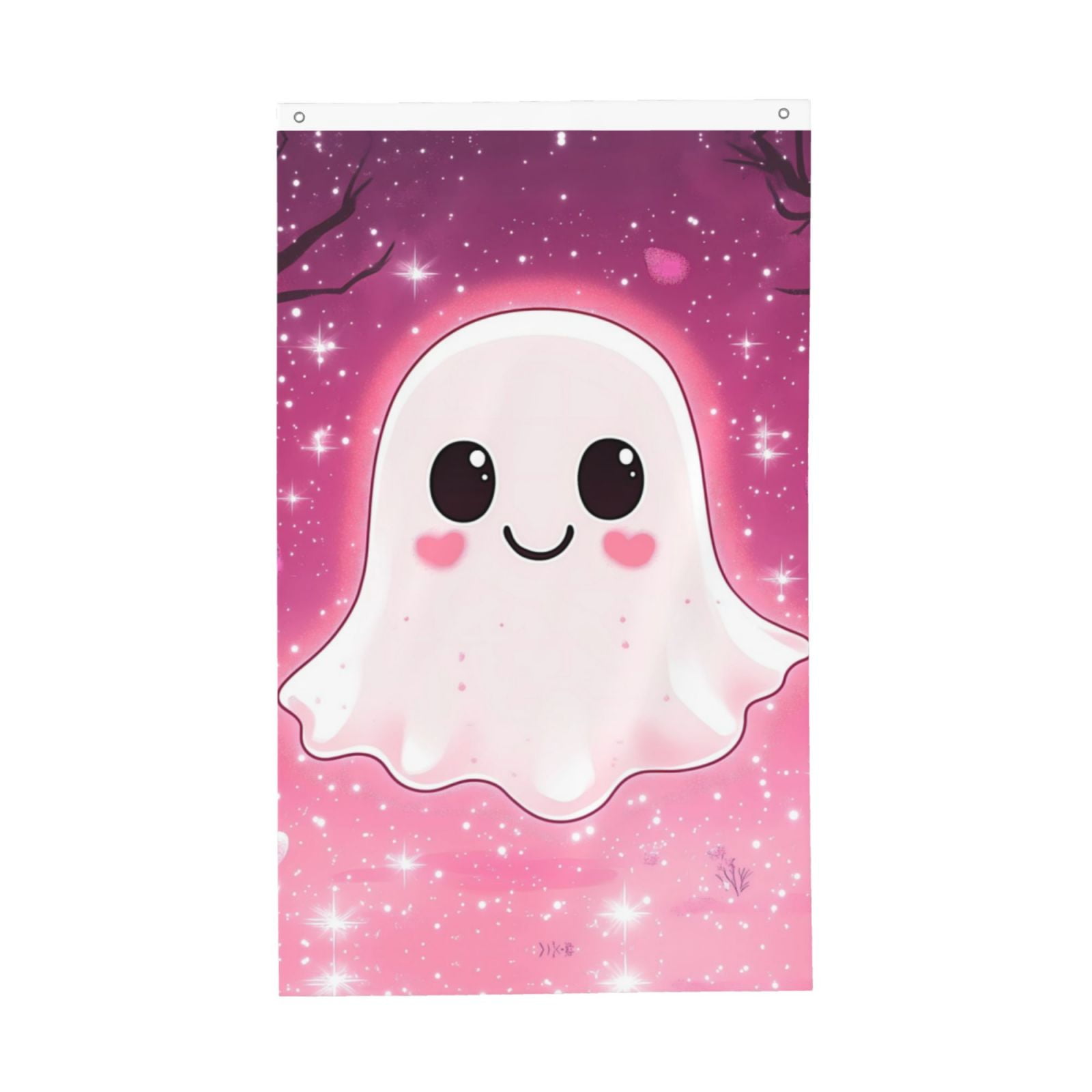 Flags - Halloween Pink Cute Ghost 3x5 Ft Double Sided Yard Flags With ...