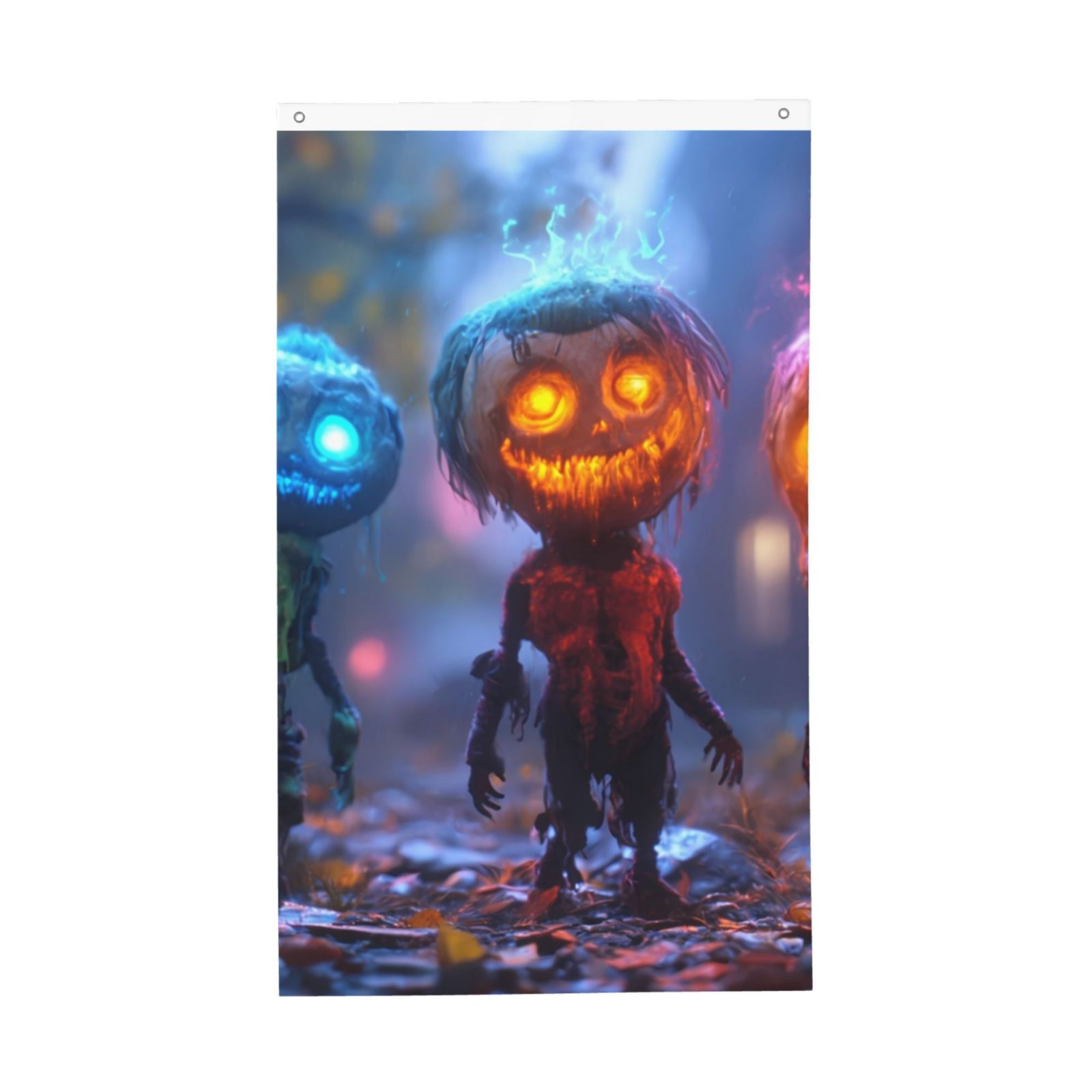 Flags - Halloween Pumpkin Monsters 3x5 Ft Double Sided Yard Flags With ...