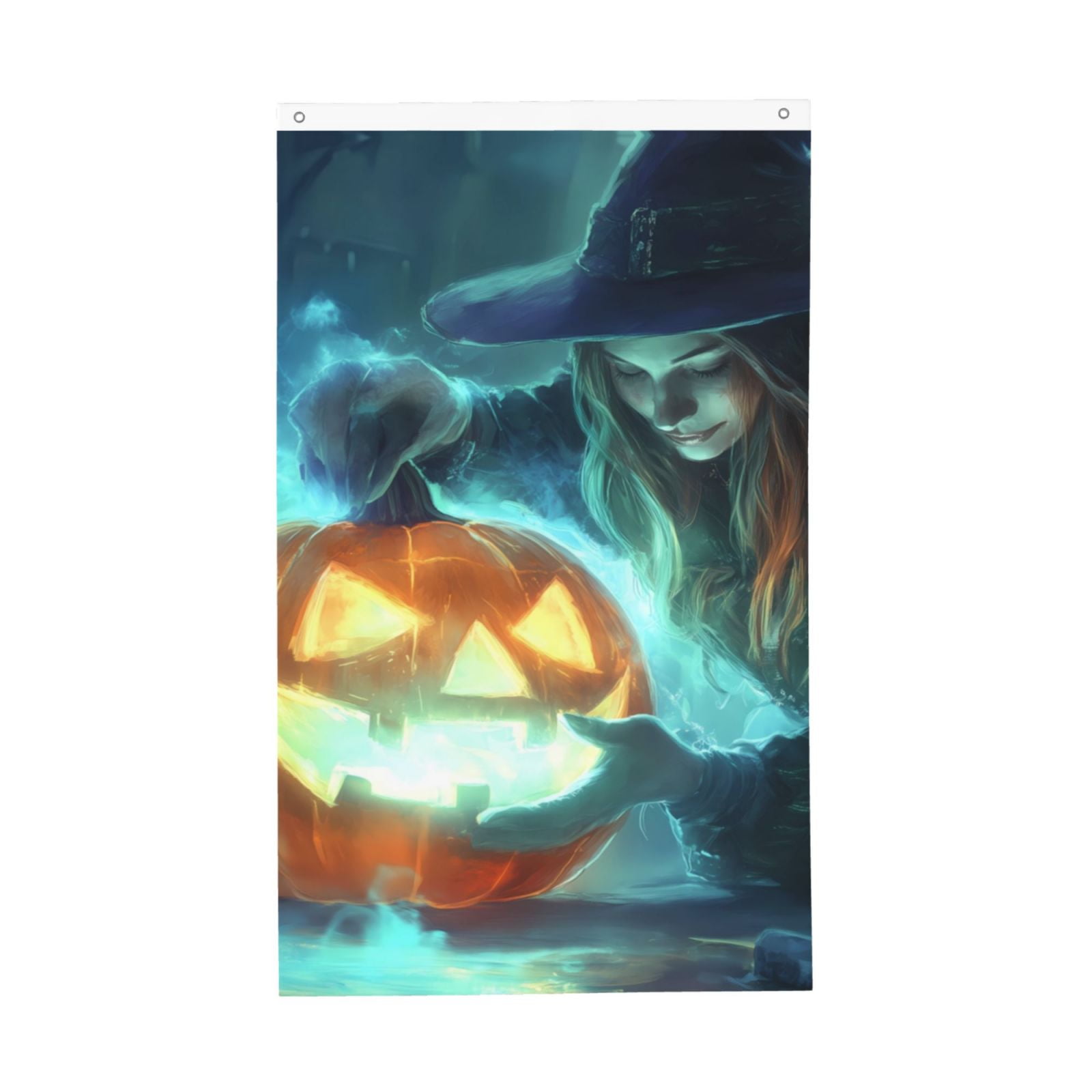 Flags - Halloween Witch Mysterious Pumpkin A 3x5 Ft Double Sided Yard ...