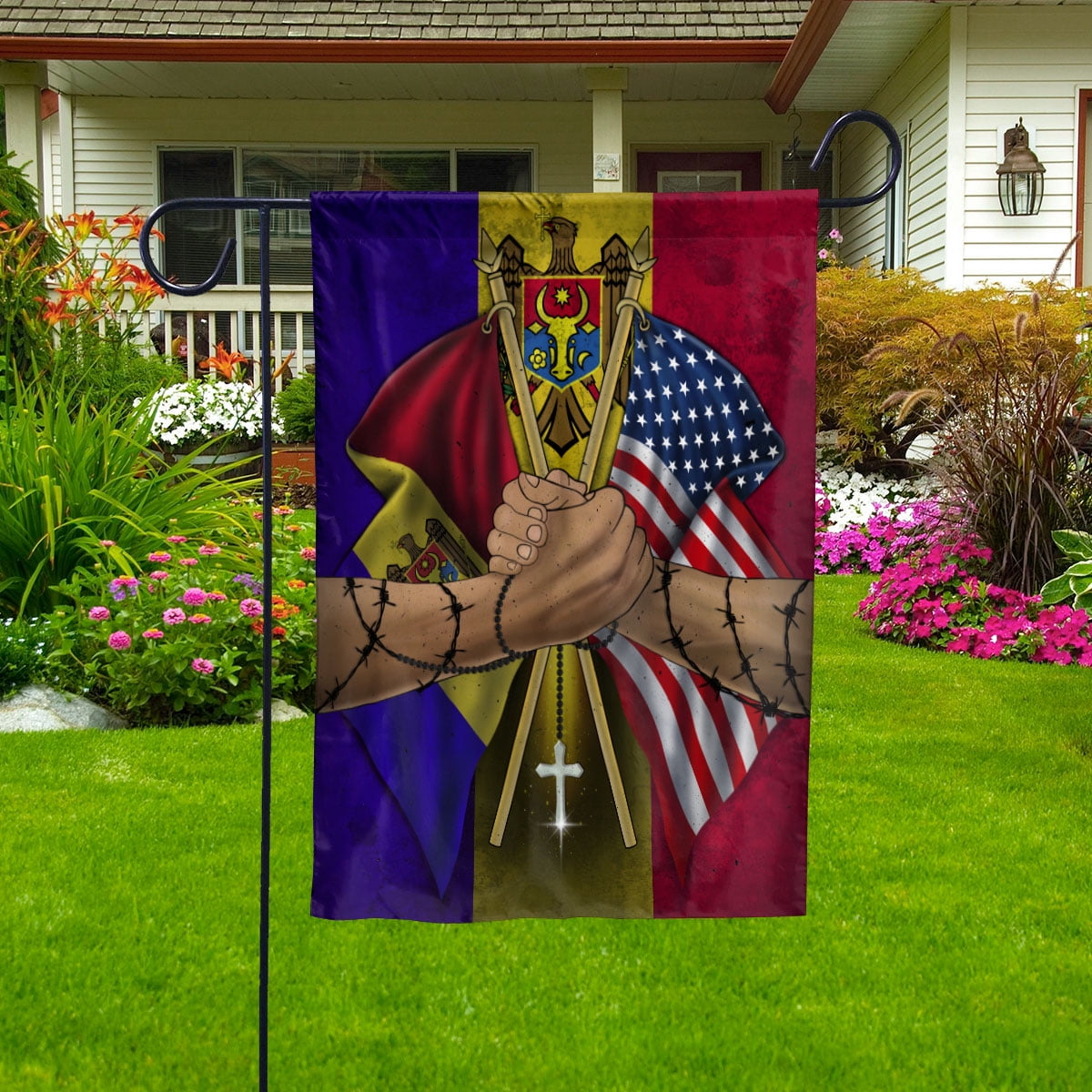Flags Moldovan Handshake American Flag Friendship USA Moldova Moldovan ...