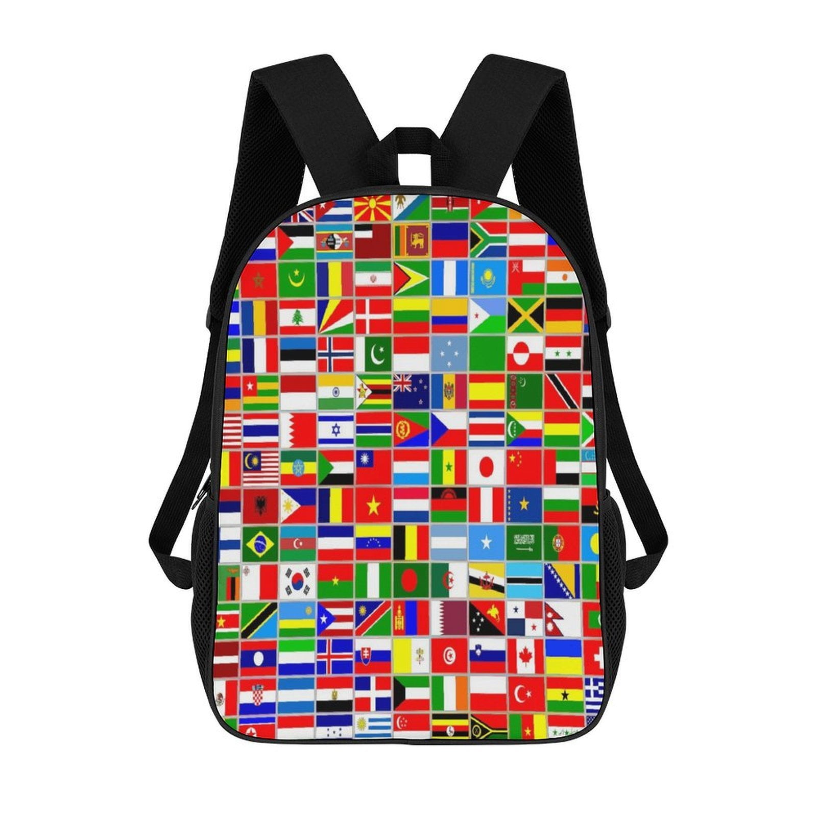 Flags Of All Countries Of The World 17in Backpack 3D Print Student ...
