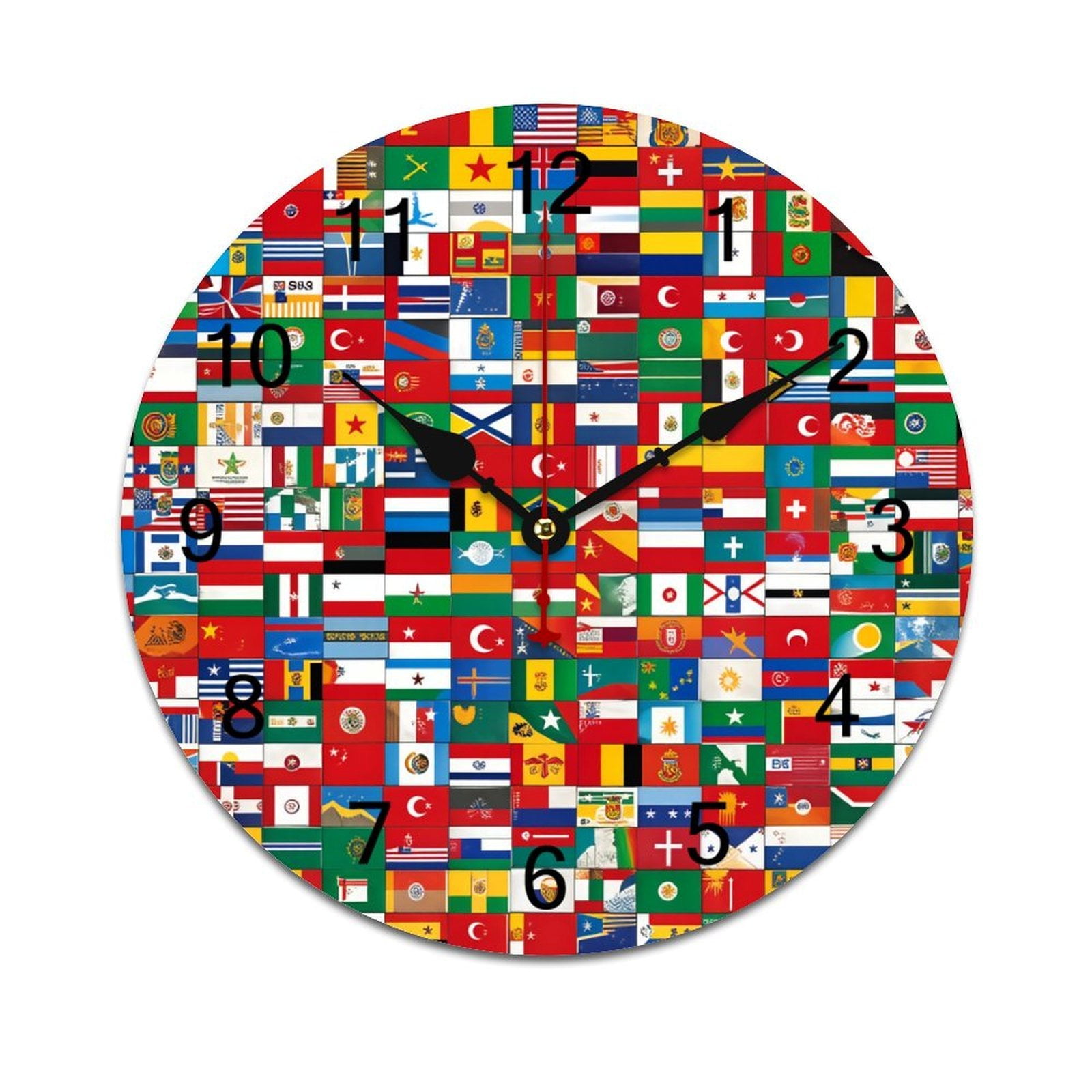 Flags Of All Countries Of The World (2)-1 Bedroom Wall Clock Large ...