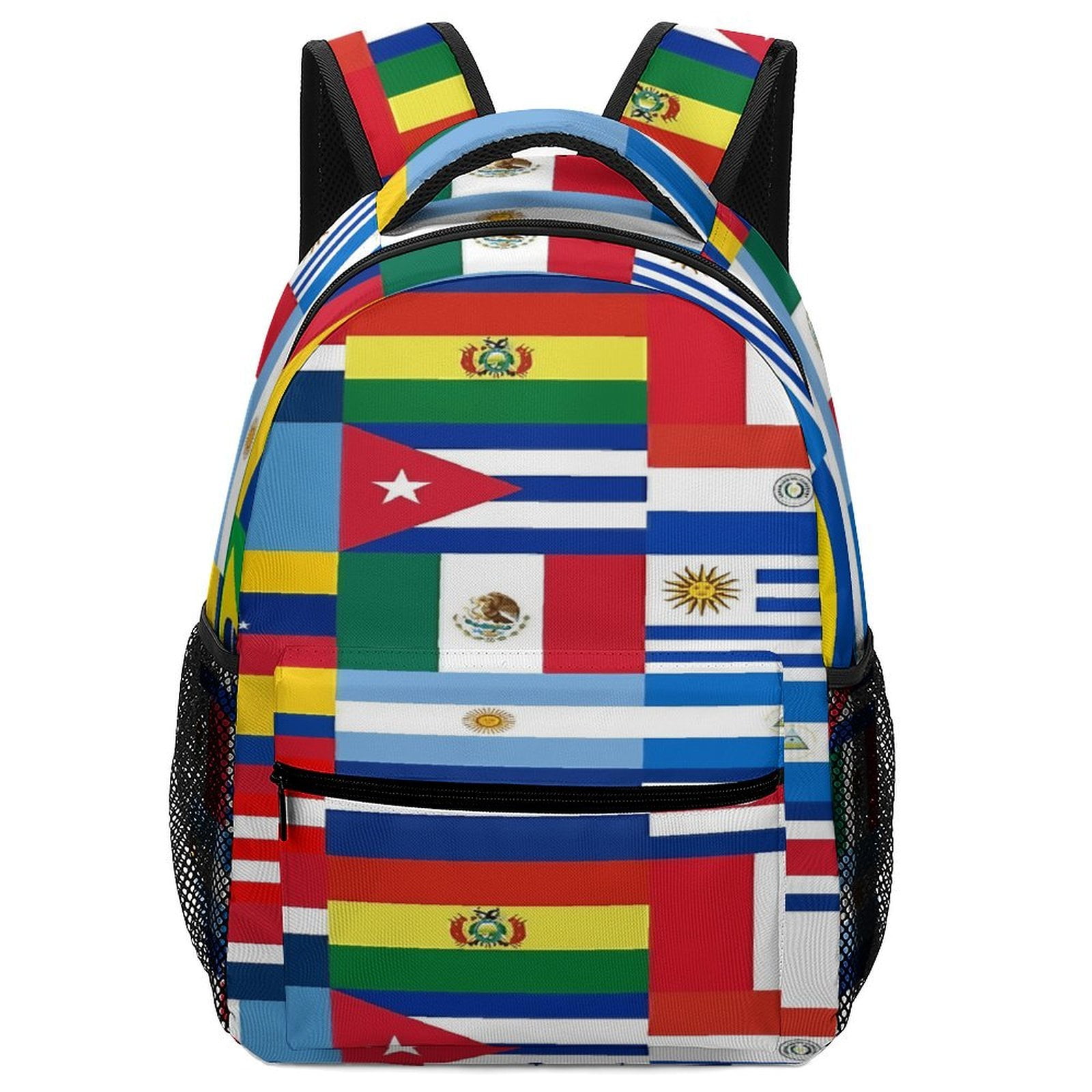 Flags Of All Countries Of The World Backpack Durable Laptop Canvas ...