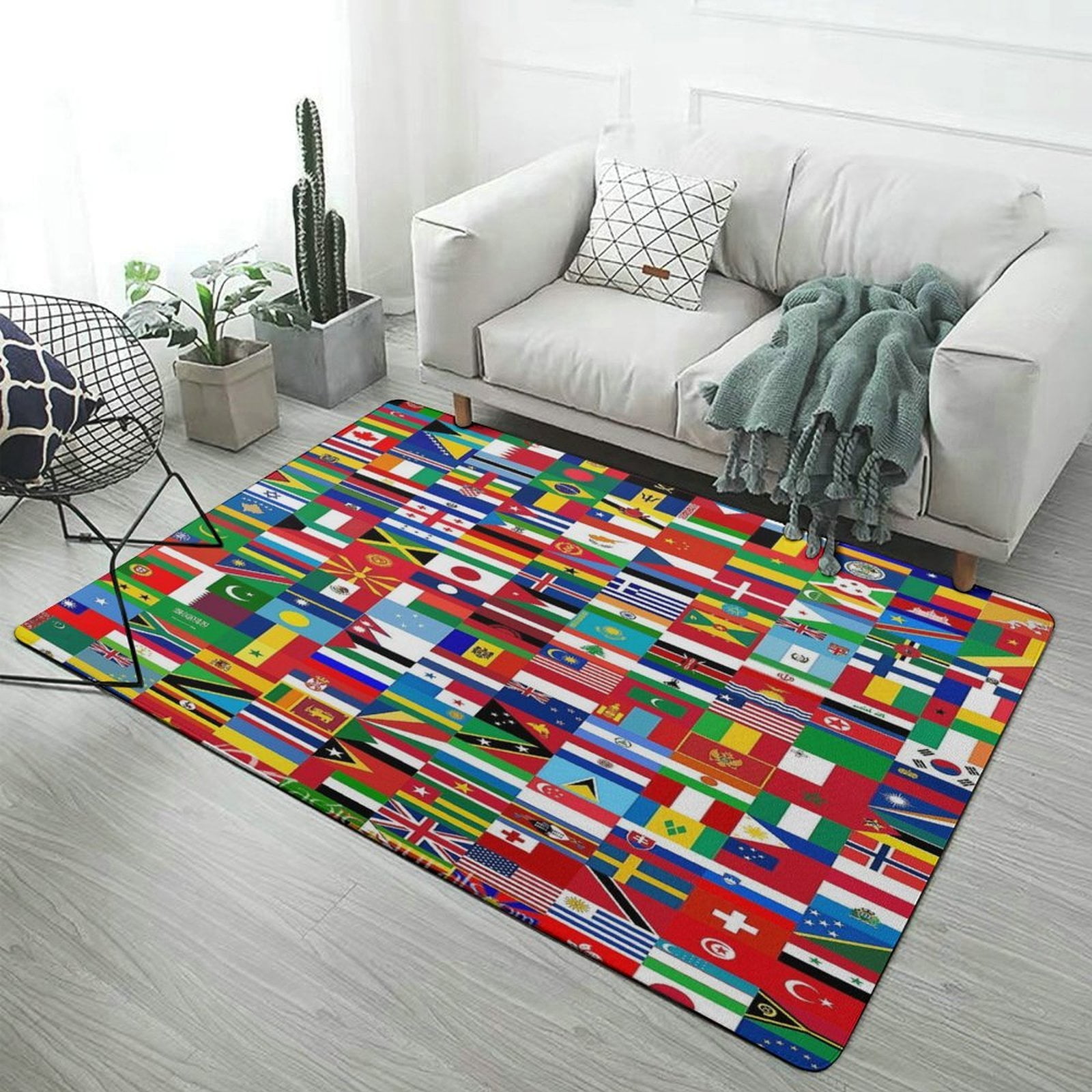 Flags Of All Countries Of The World Carpet Style Living Room Bedroom ...
