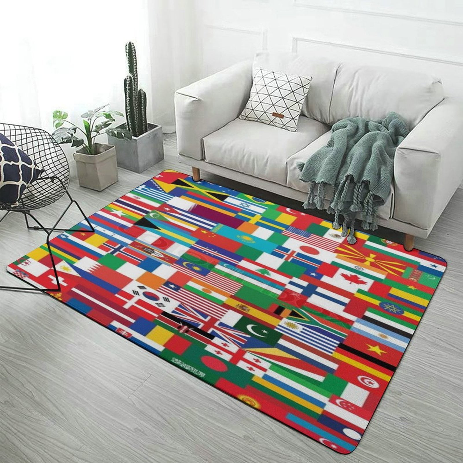 Flags Of All Countries Of The World Carpet Style Living Room Bedroom ...