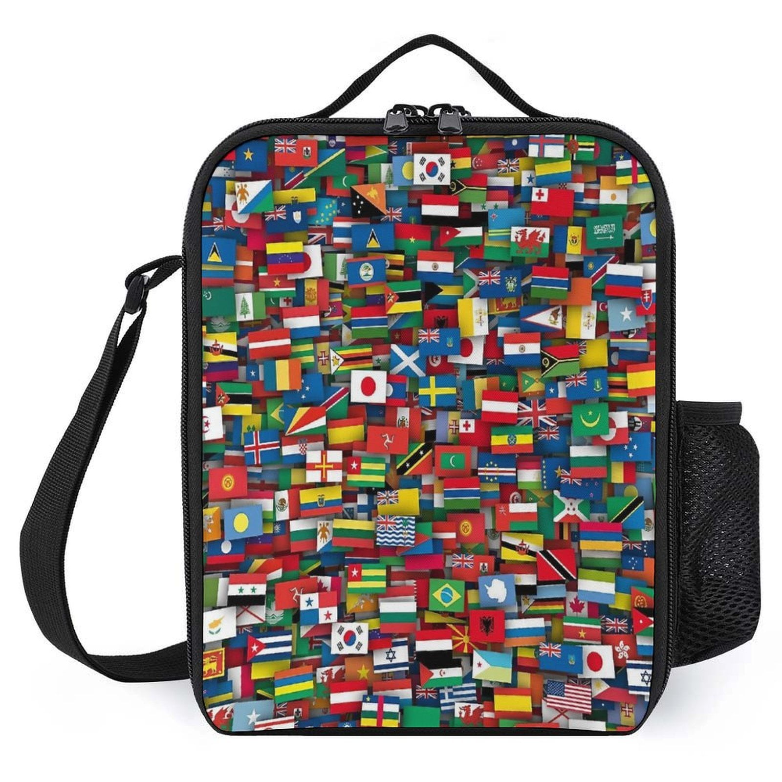 Flags Of All Countries Of The World Lunch Bags for ,Cartoon Picnic Bags ...