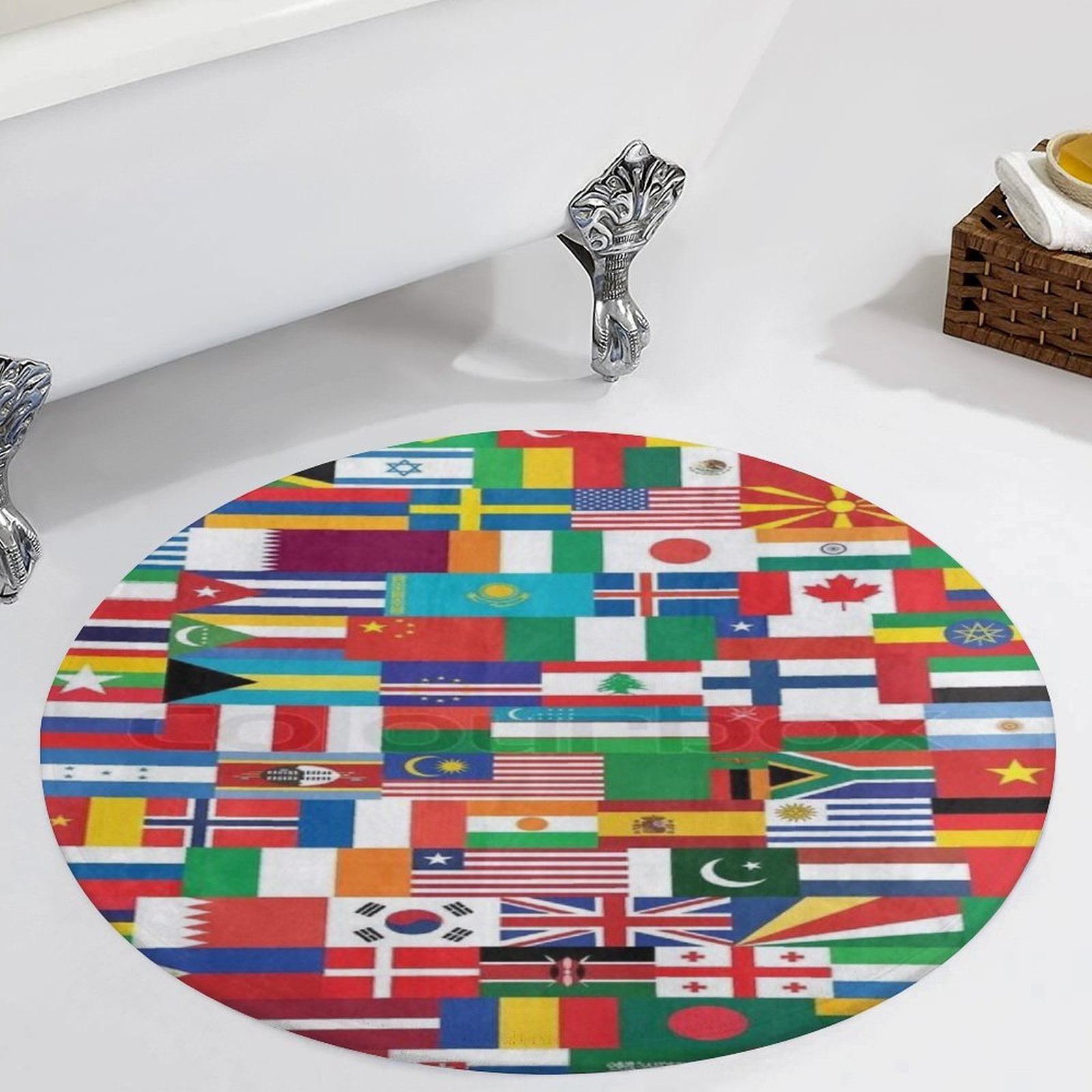 Flags Of All Countries Of The World Round Area Rugs for Bedroom Living ...
