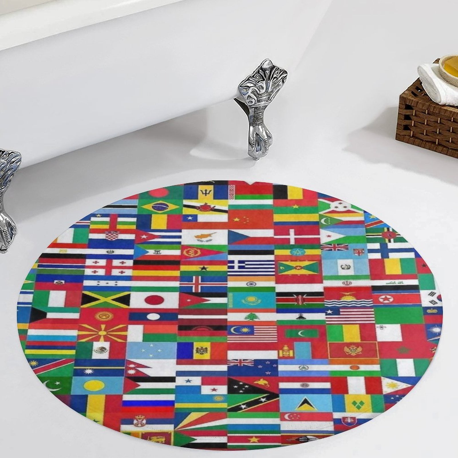 Flags Of All Countries Of The World Round Area Rugs for Bedroom Living ...