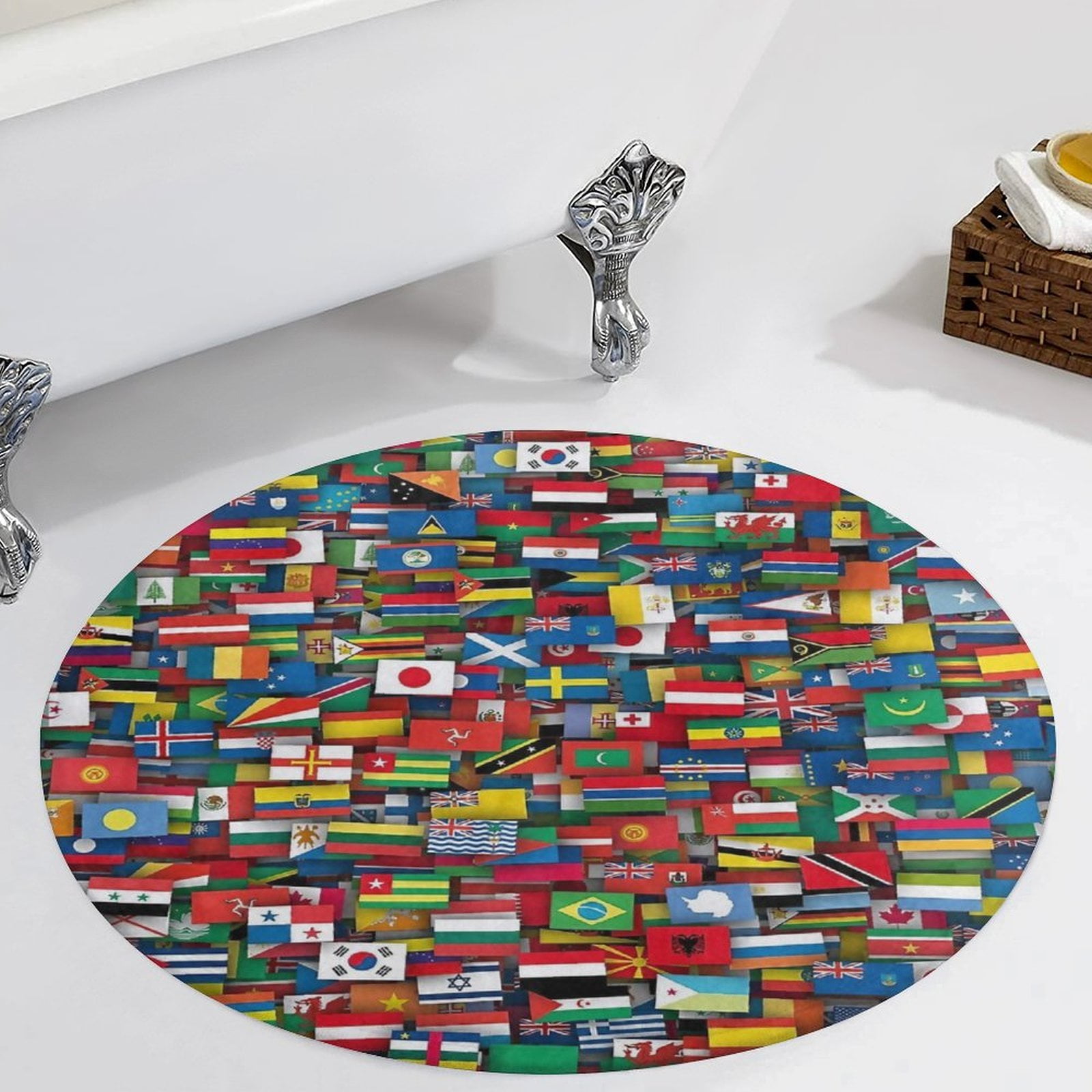 Flags Of All Countries Of The World Round Area Rugs for Bedroom Living ...