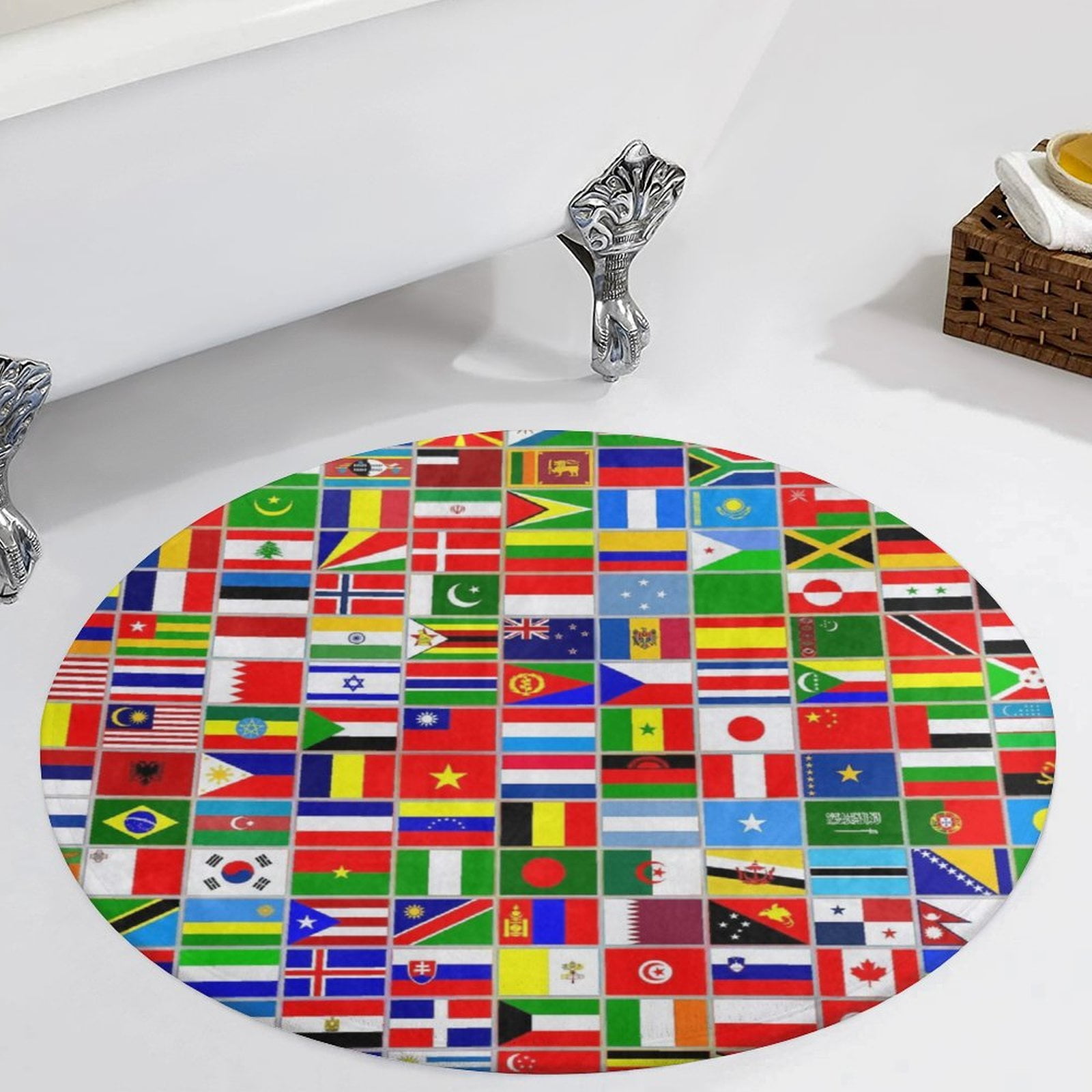 Flags Of All Countries Of The World Round Area Rugs for Bedroom Living ...