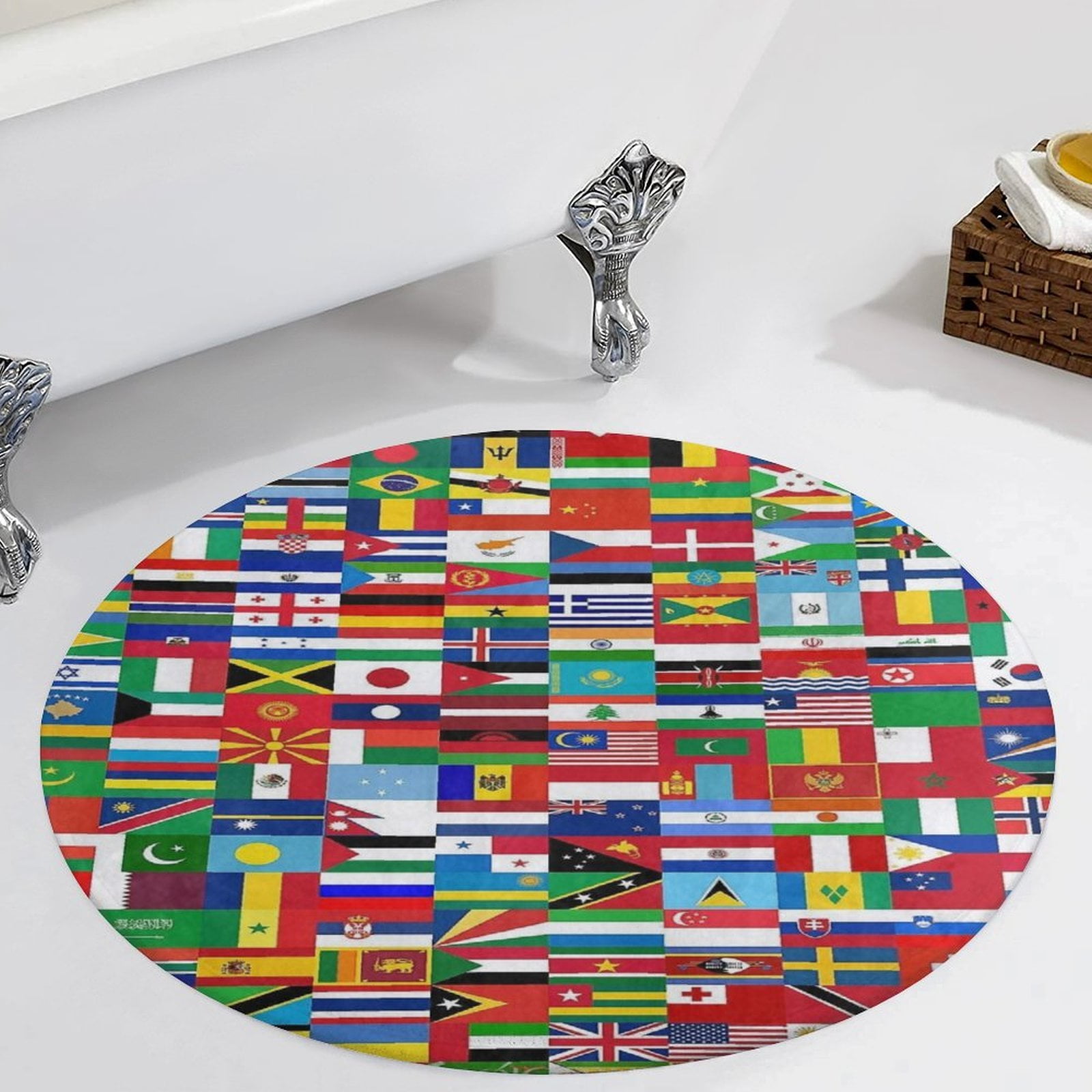 Flags Of All Countries Of The World Round Area Rugs for Bedroom Living ...