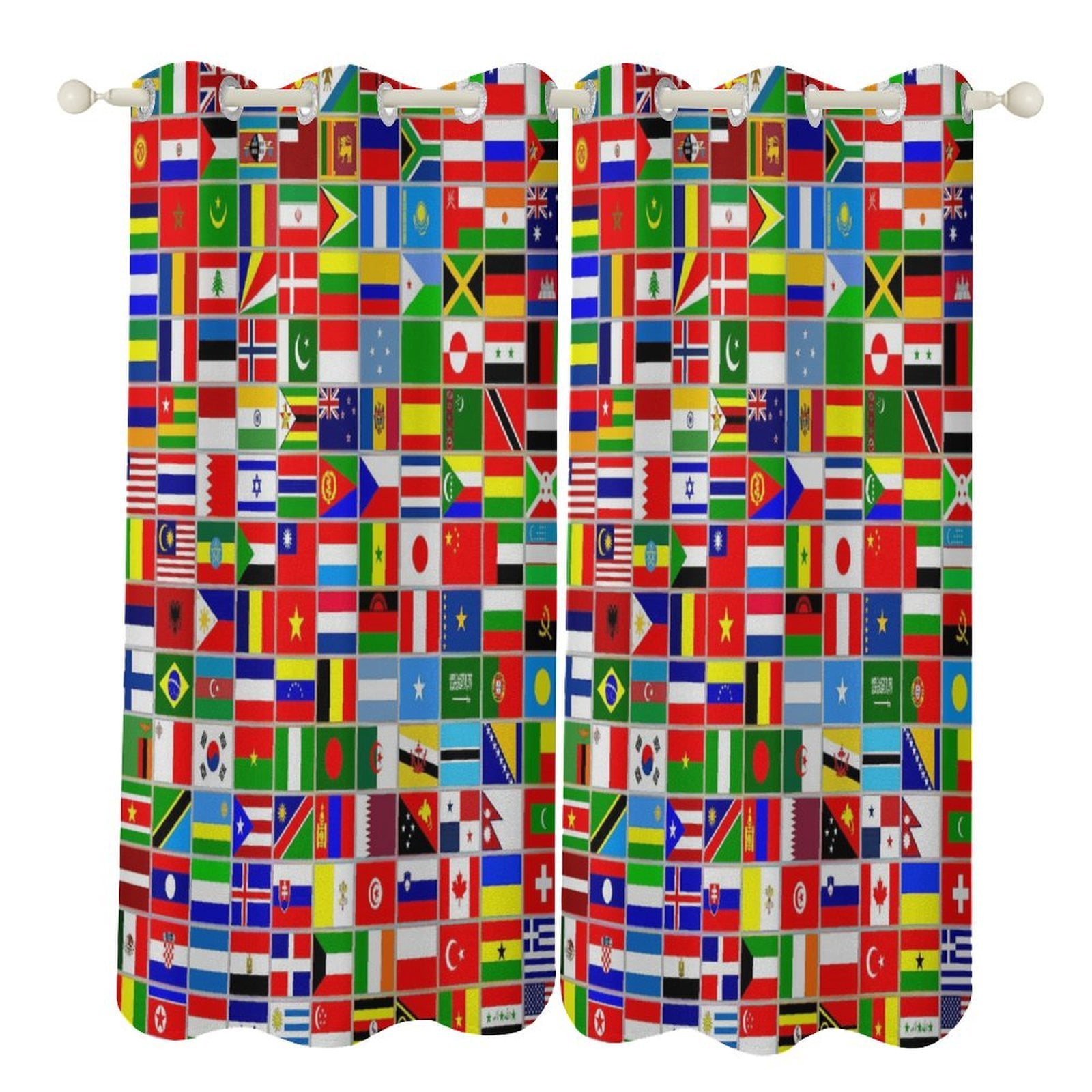 Flags Of All Countries Of The World Window Blackout Curtain 3d Printed ...