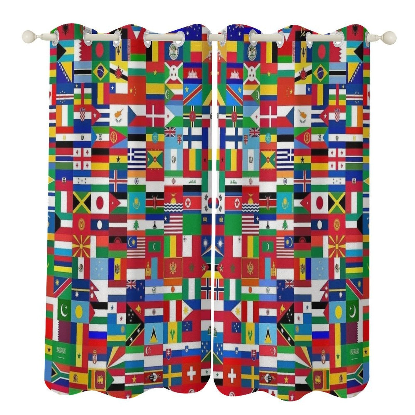 Flags Of All Countries Of The World Window Blackout Curtain 3d Printed ...