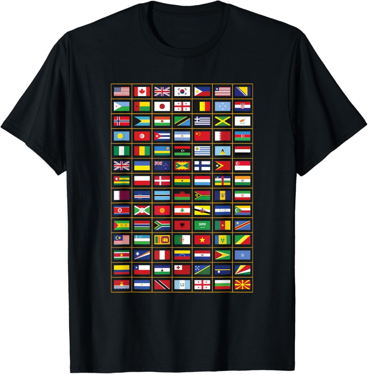 Flags Of The Countries Of The World International Earth Day T-Shirt Vintage Tee - Best Birthday ...