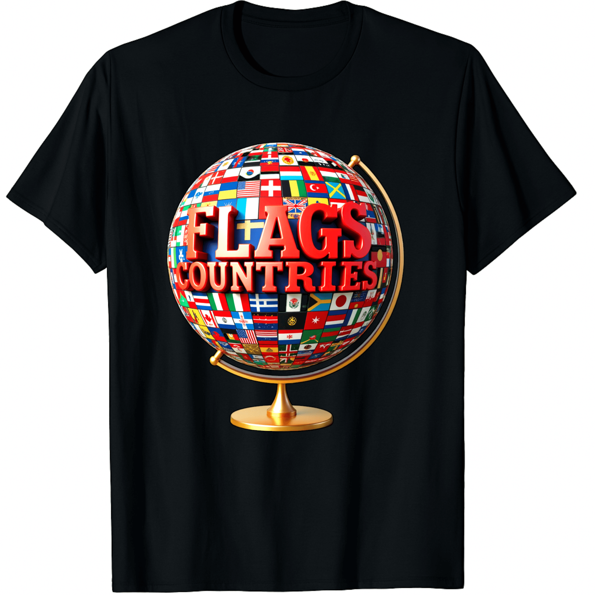 Flags Of The Countries World International Globe Men Women Short Sleeve ...