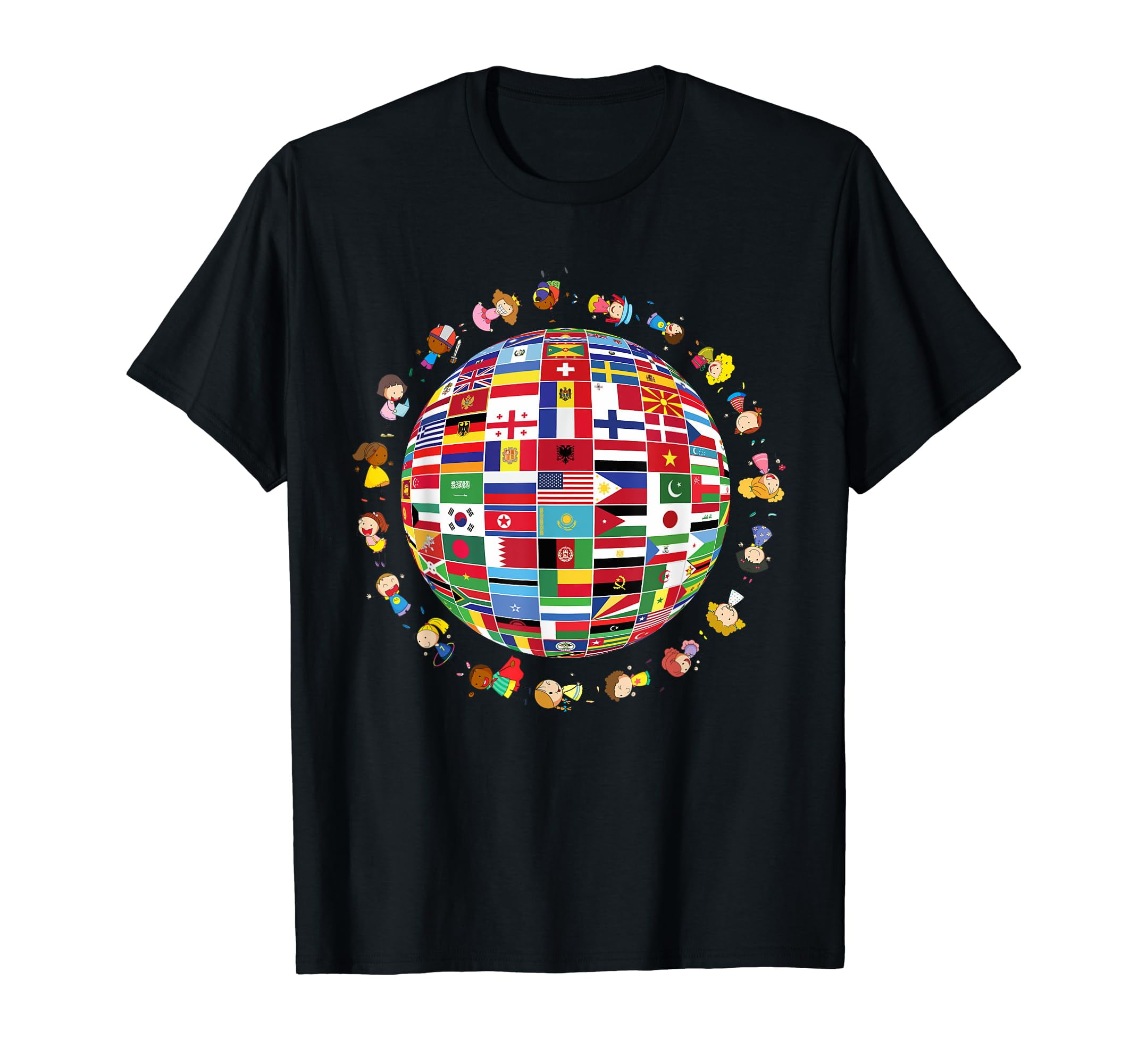 Flags Of The World Cultural Diversity Kids Around The Globe T-Shirt ...