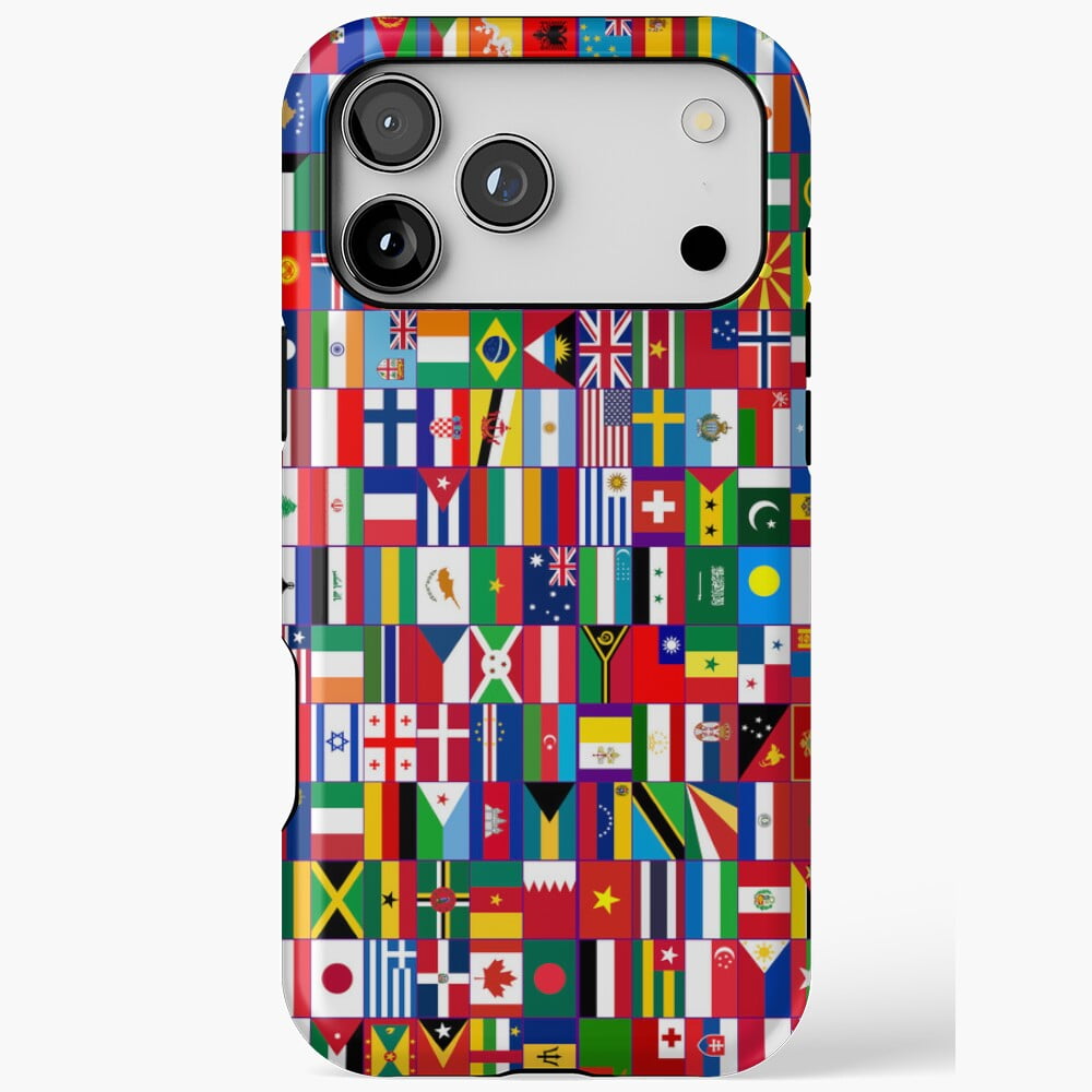 Flags Of The World Retro Vintage Art Protective and Compatible iPhone ...