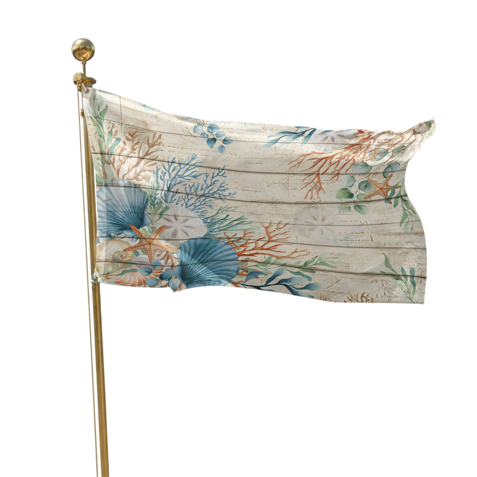 Flags for Outside 2x3 ft Coral Seagrass Outdoor Flags Double Sided ...