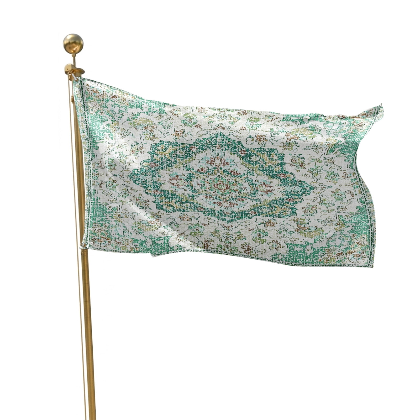 Flags for Outside 2x3 ft Turquoise Medieval Flowers Outdoor Flags ...