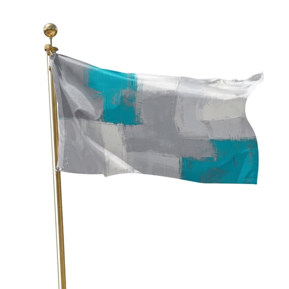 Flags for Outside 2x3 ft Turquoise Oil Painting Outdoor Flags Double ...